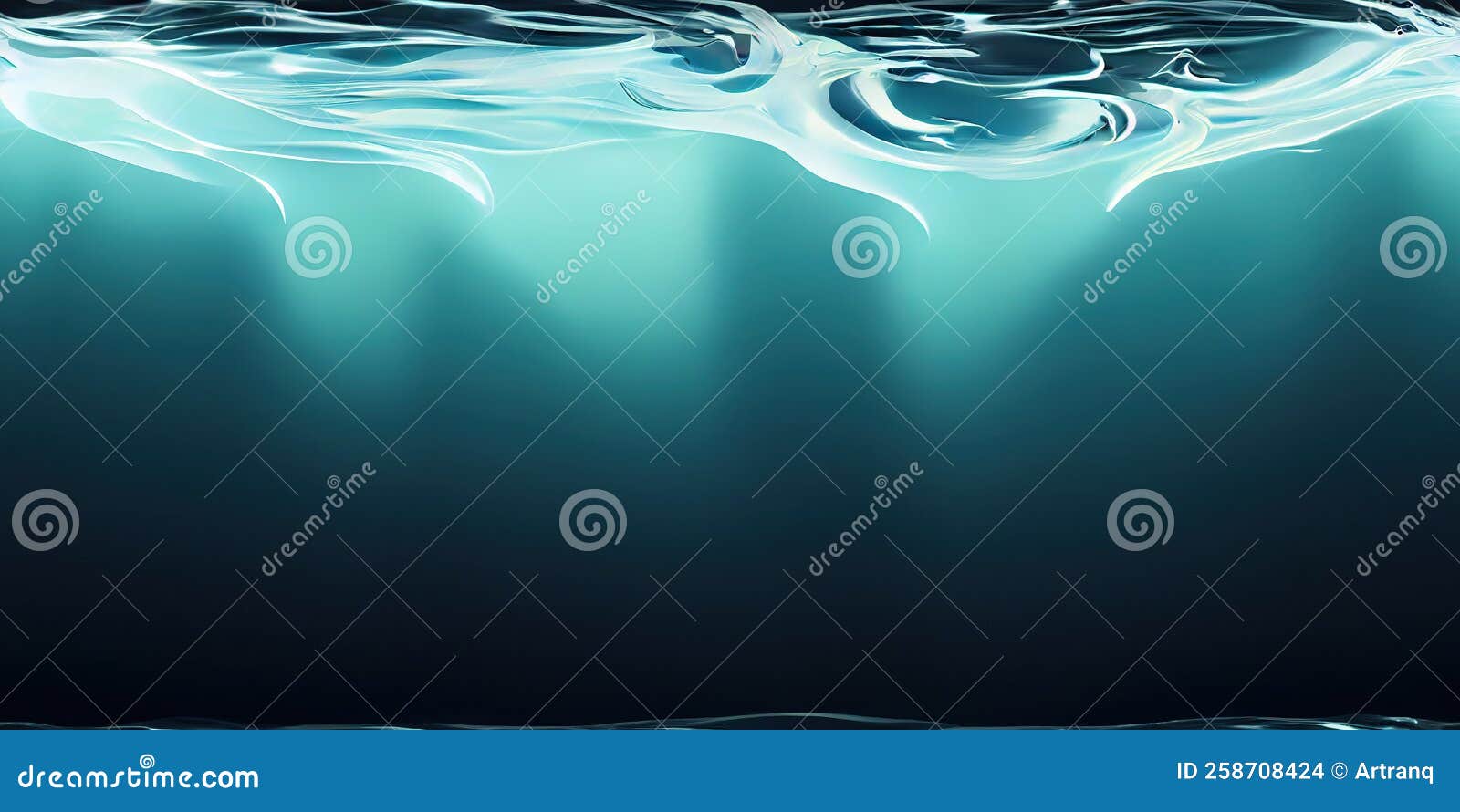 Water Surface in a Stream with a Smooth Liquid Texture. Seamless Stock ...