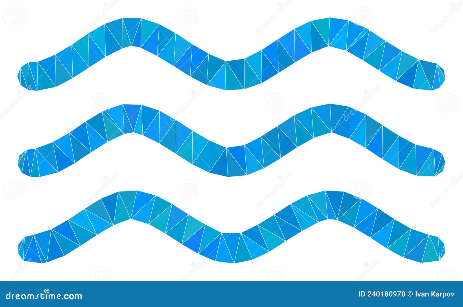 Water Surface Triangle Mocaic Icon Stock Vector - Illustration of ...