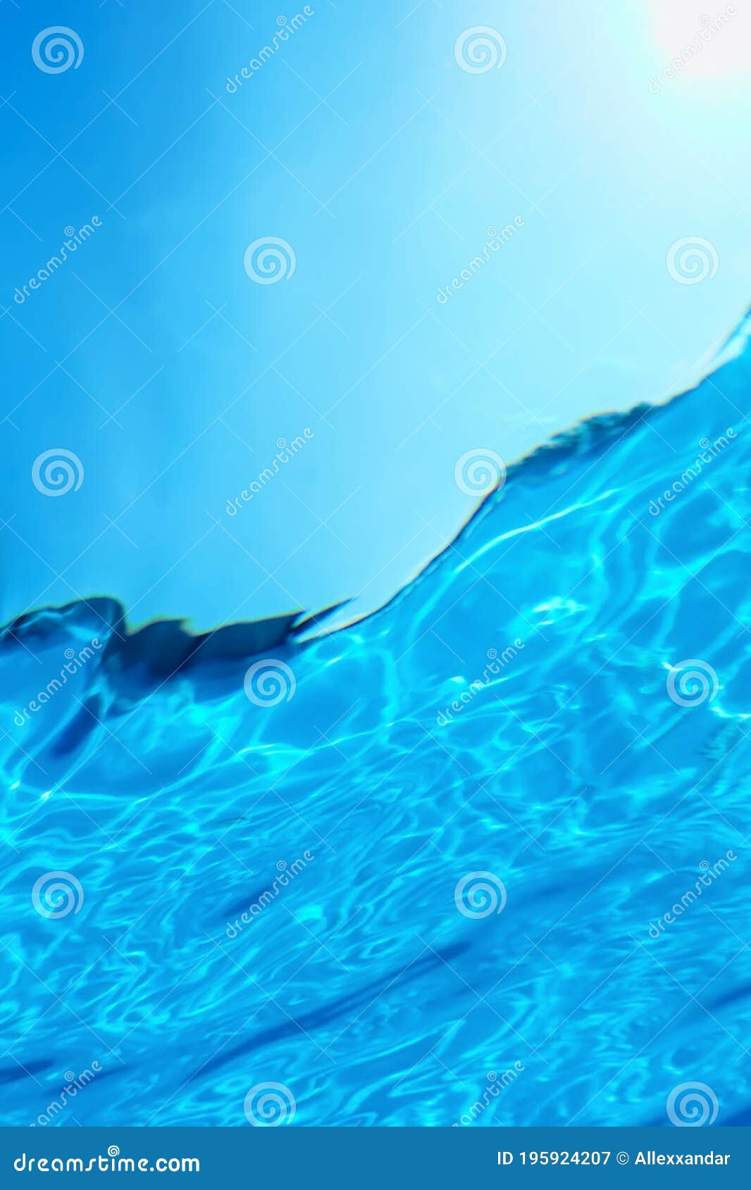 Water Surface Underwater, Swimming Pool Surface Water Background Stock ...