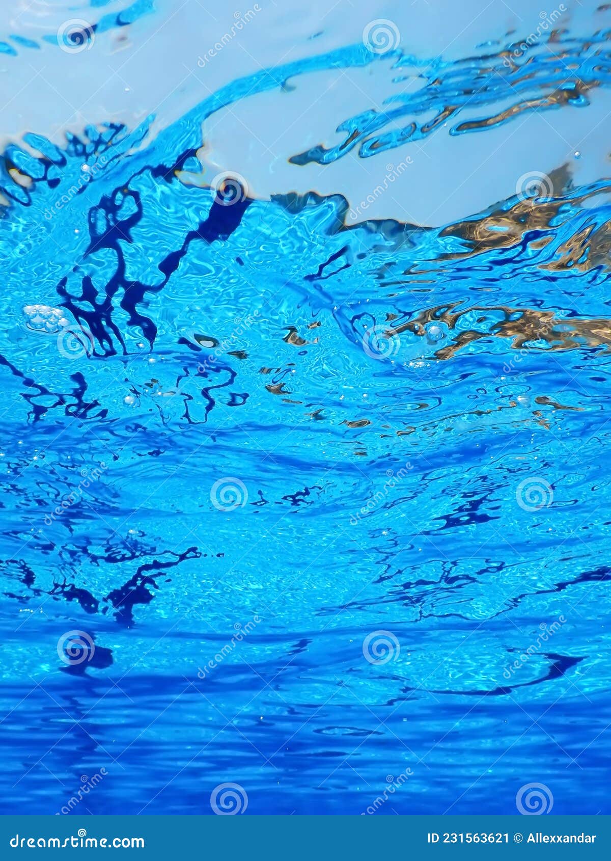 Water Surface Underwater, Swimming Pool Surface Stock Image - Image of ...