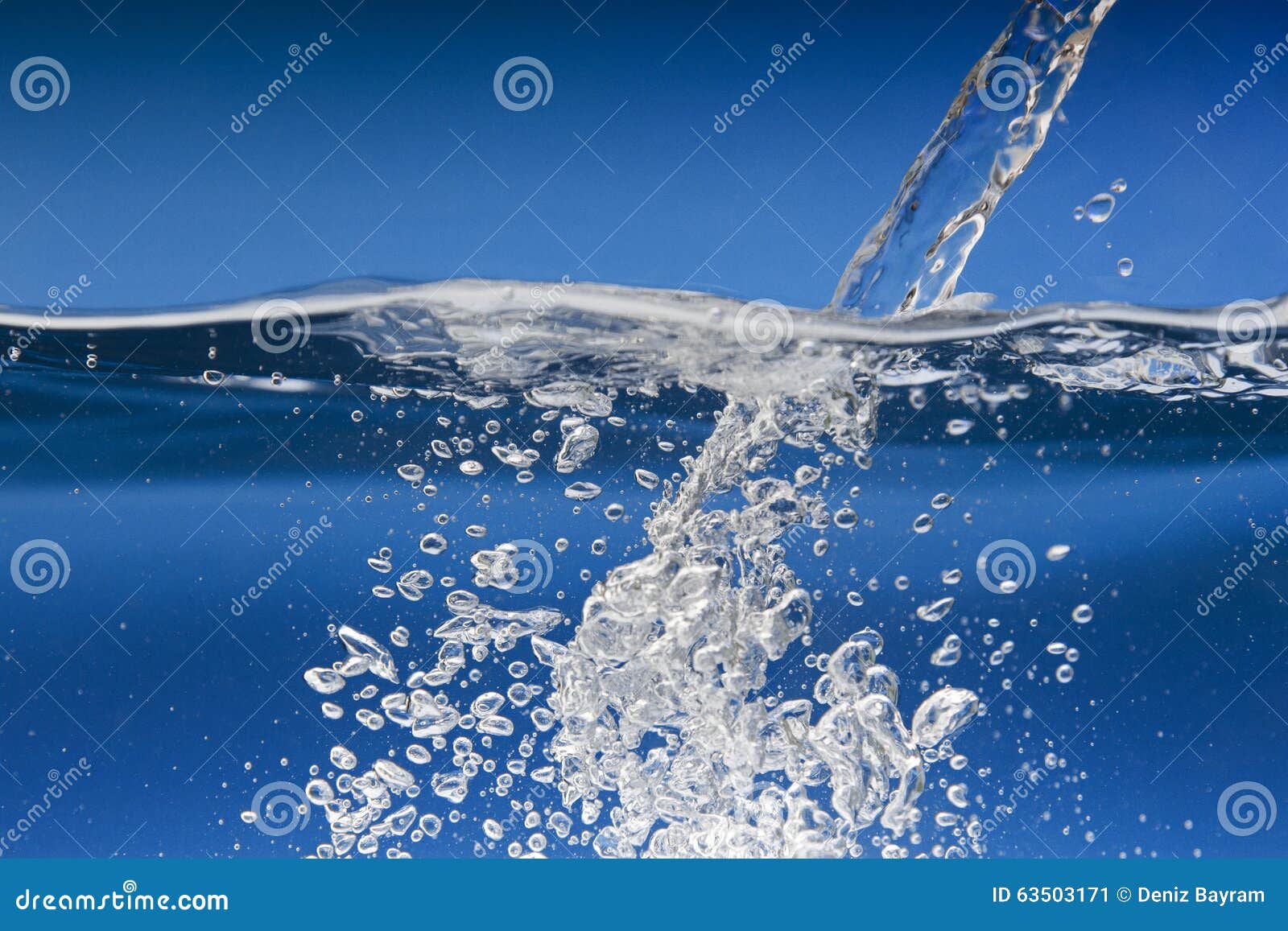 Water Surface with Wave and Bubbles Stock Image - Image of pattern ...