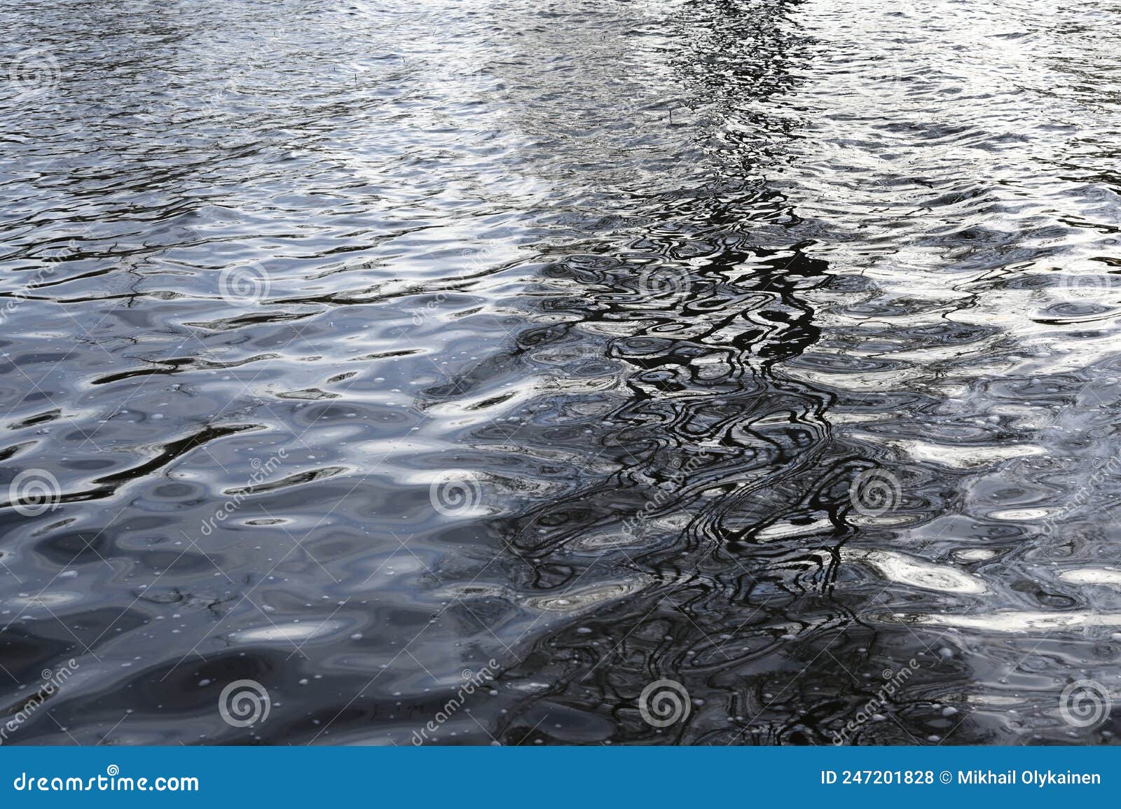 Water Surface with Waves and Reflections Stock Photo - Image of ...