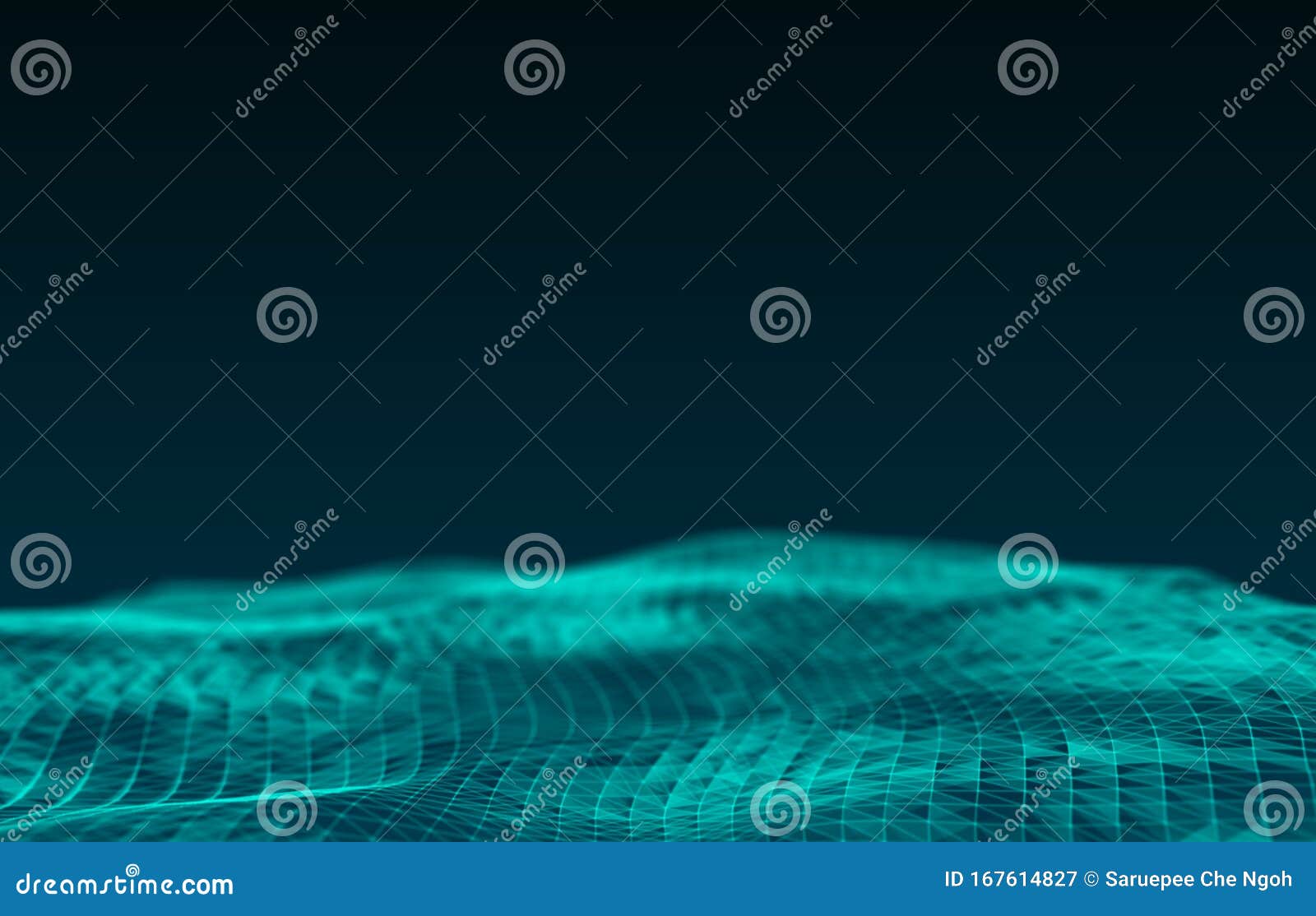 Water Surface. Wavy Grid Background Stock Illustration - Illustration ...