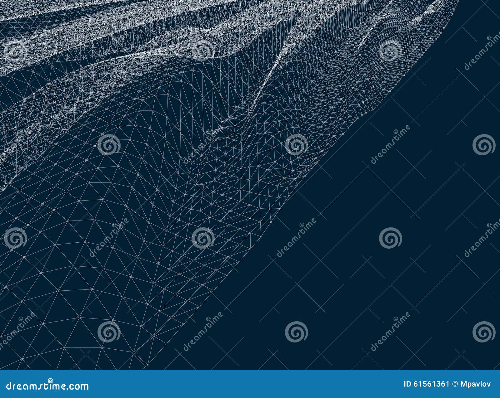 Water Surface. Wavy Grid Vector Background Stock Vector - Illustration ...