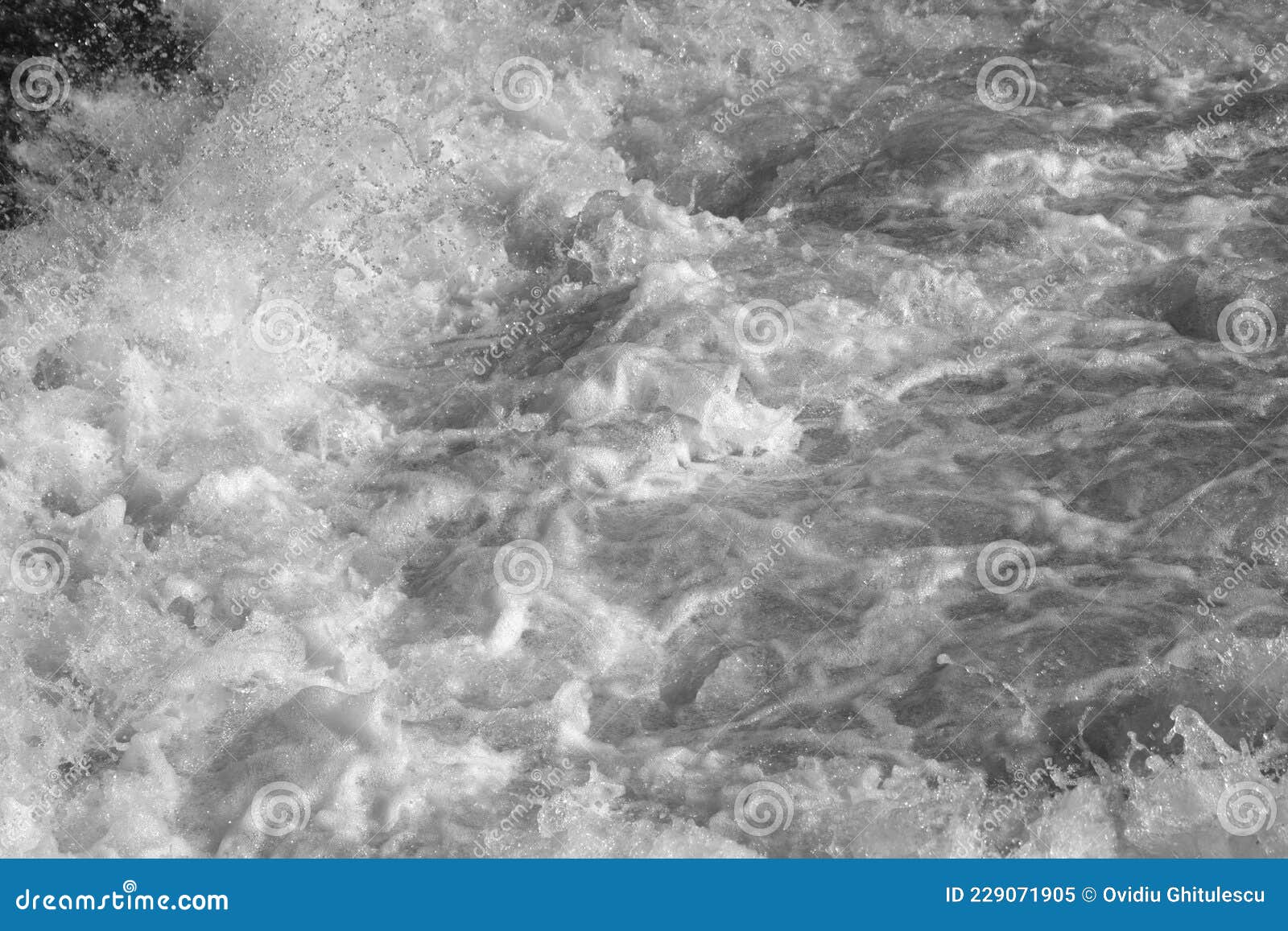 Water Surface with White Foam and Waves Pattern Stock Image - Image of ...