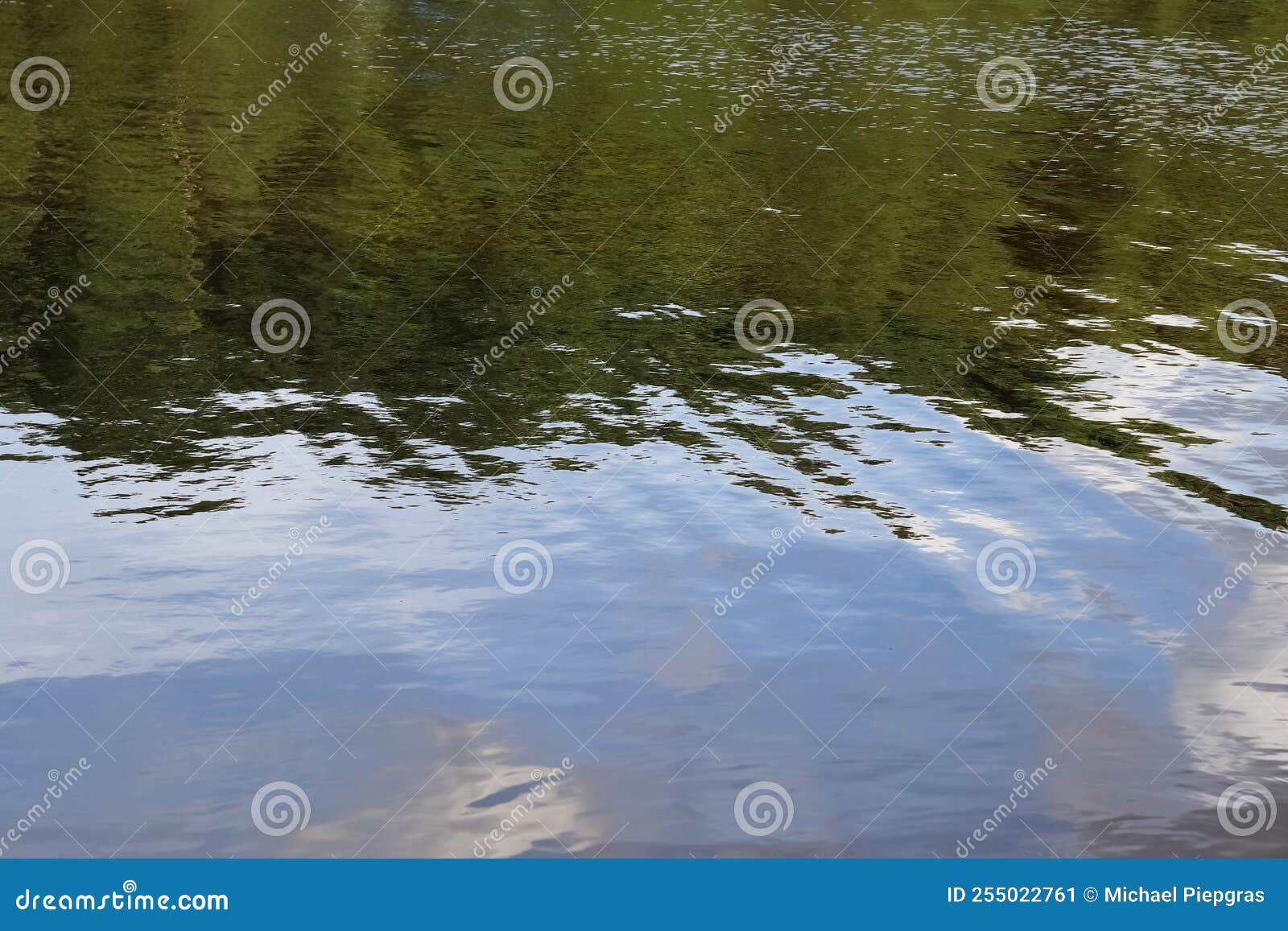 Water Surfaces with Waves and Ripples and the Sunlight Reflecting at ...