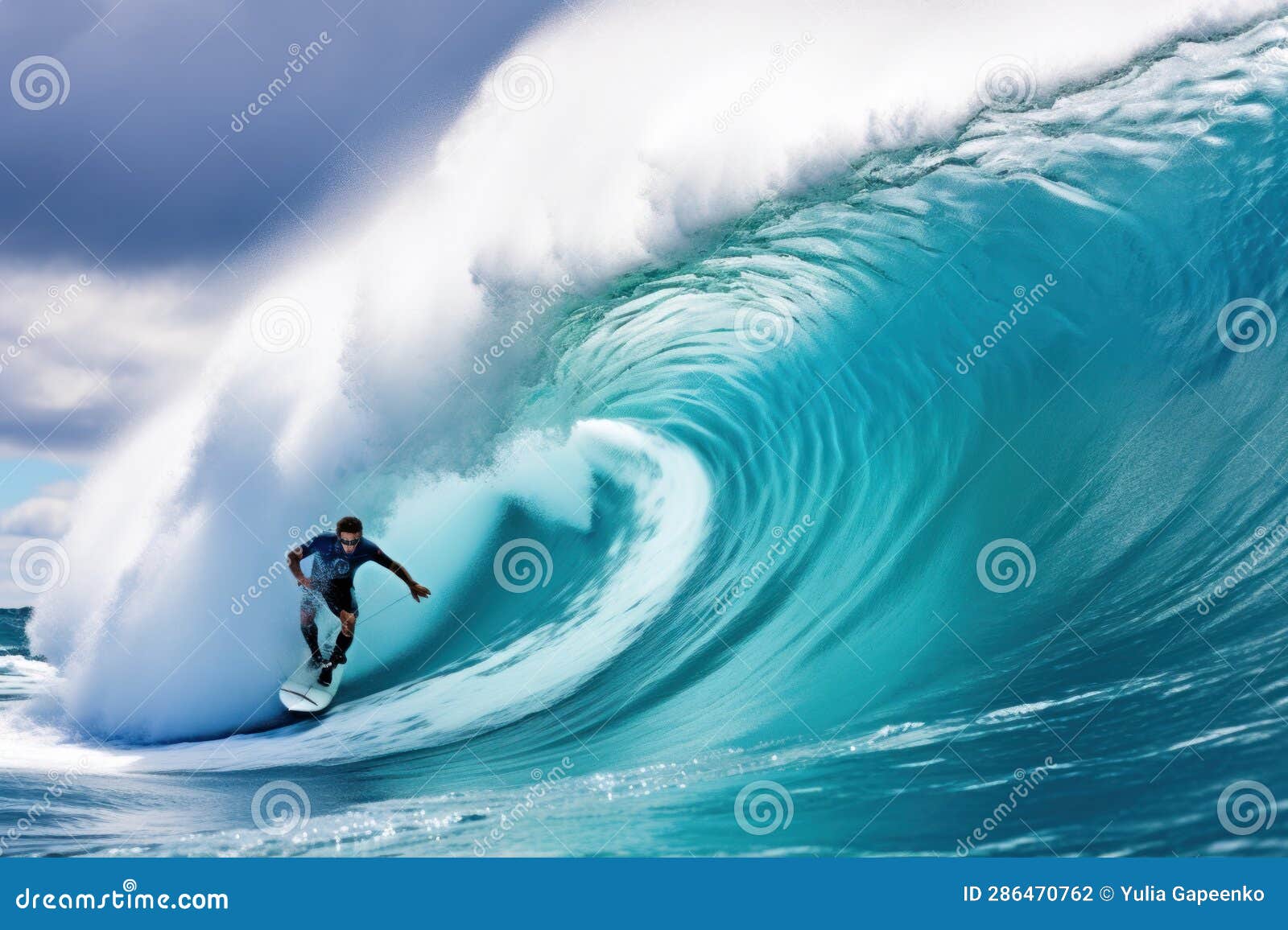 Water Surfer on the Wave. Illustration AI Generative Stock Illustration ...