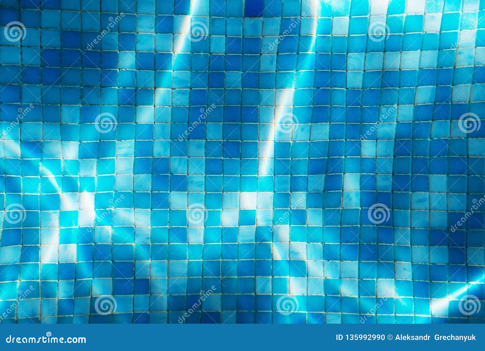 Water Swimming Pool Seamless Caustic Texture. Mosaic Stock Photo ...