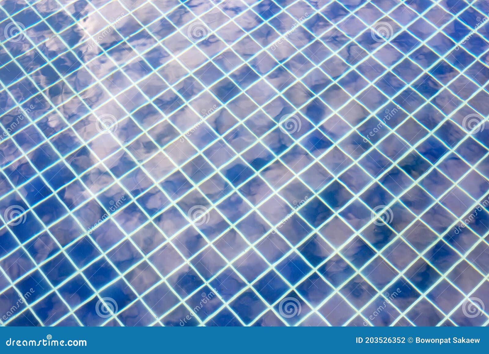 Water Swimming Pool Surface for Background. Reflection of Blue Sky ...
