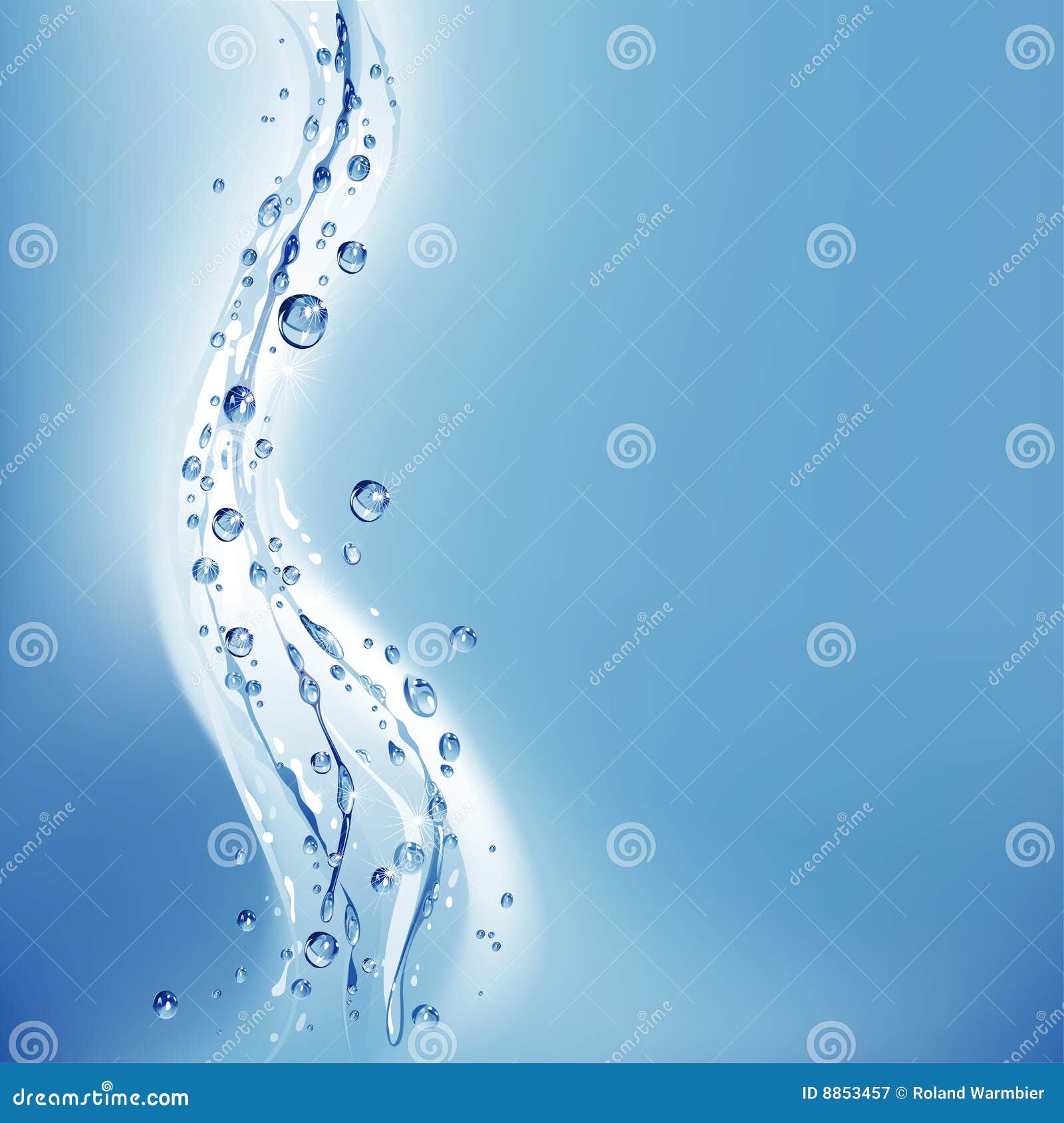 Water Swirl with Bubbles stock vector. Illustration of clear - 8853457