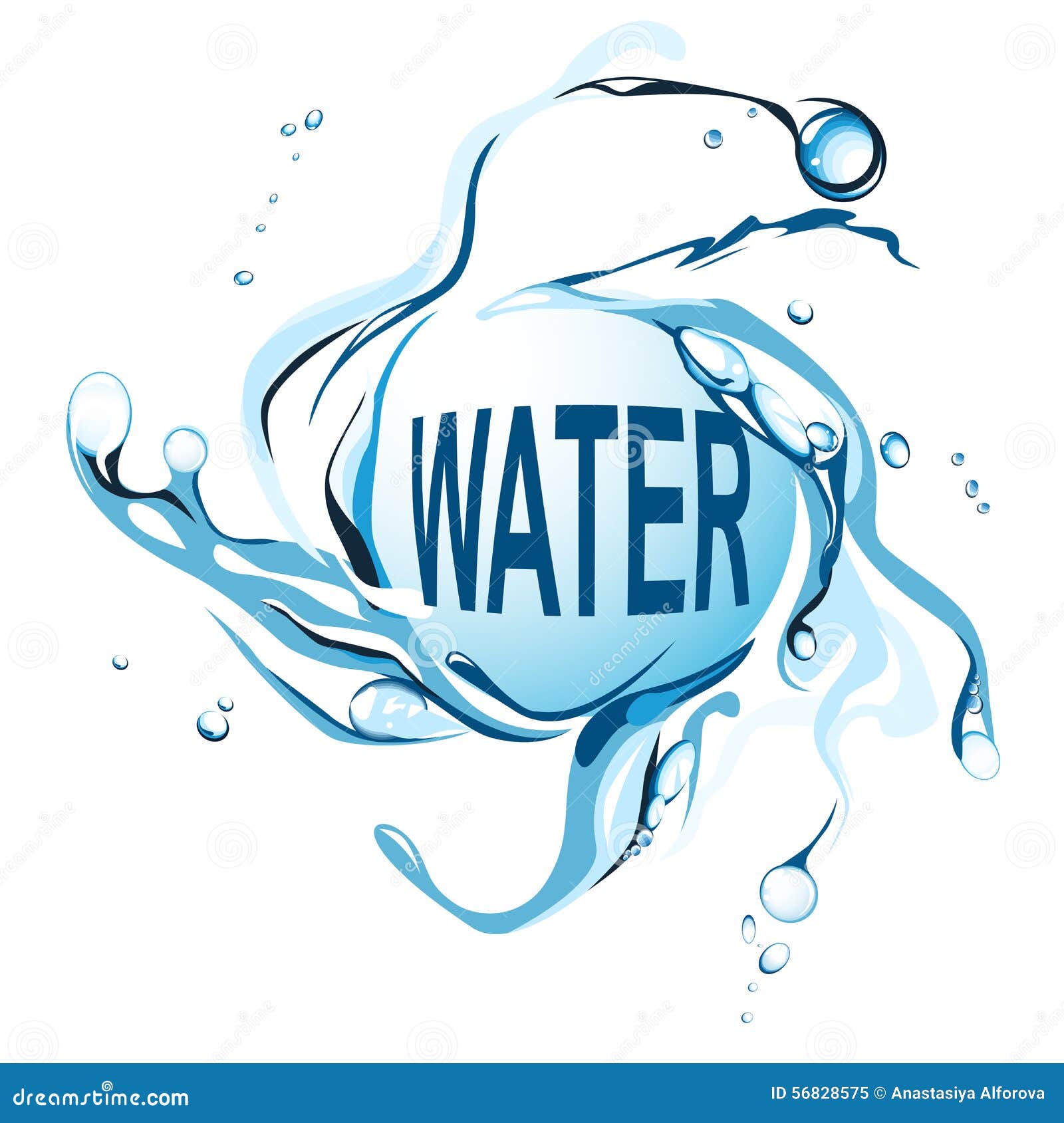 Water Swirl Black Doodle Element Vector Illustration | CartoonDealer ...