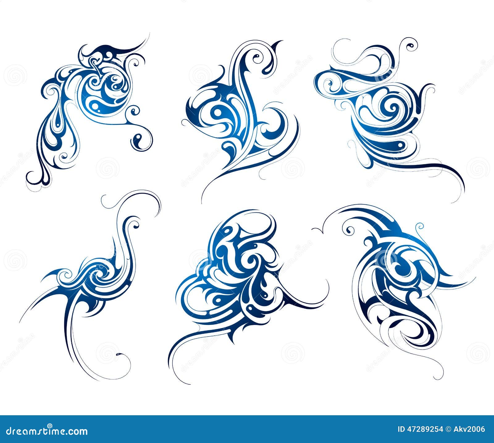 Water swirls stock vector. Illustration of style, swirl - 47289254