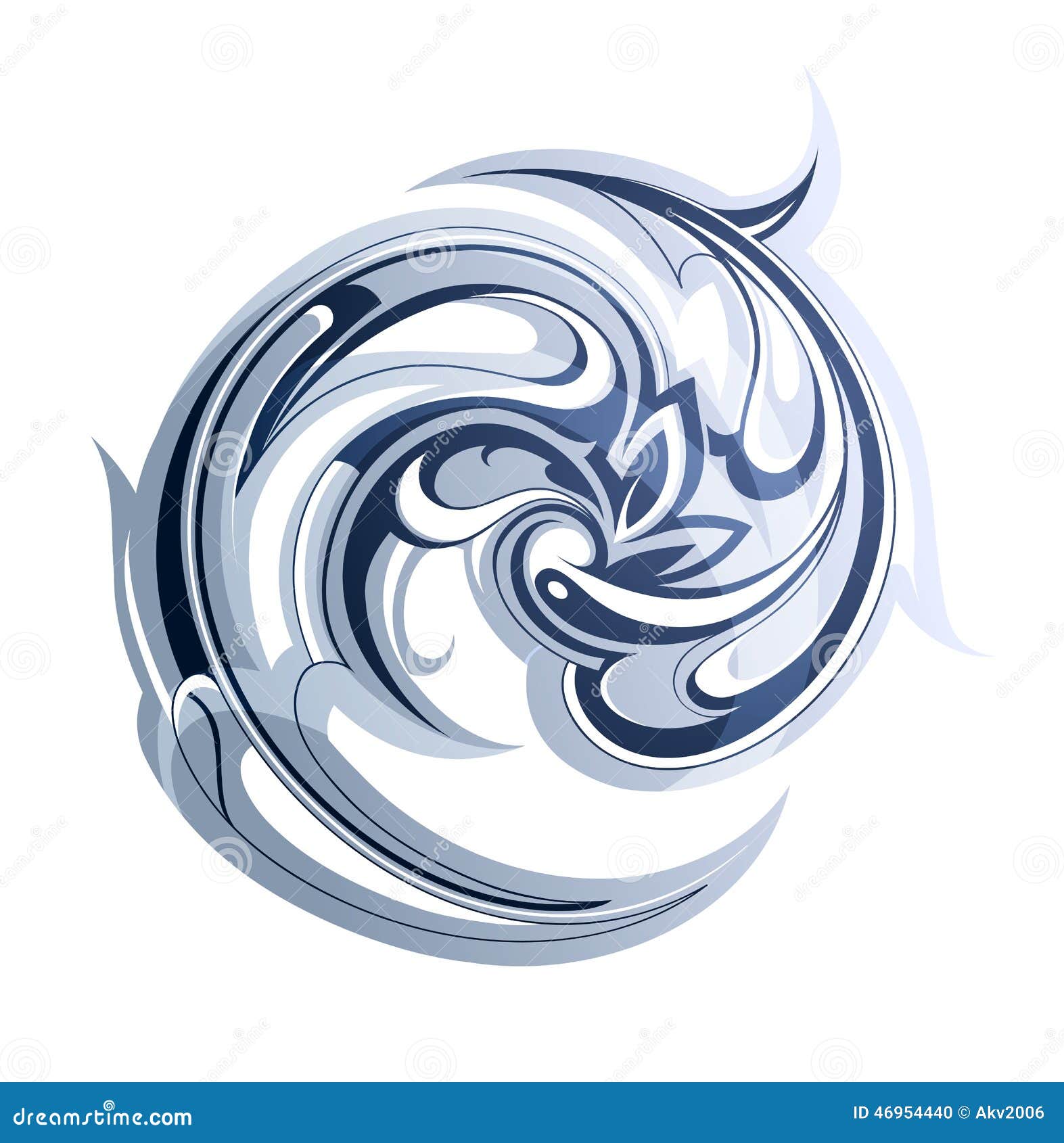 Water swirls stock vector. Illustration of shape, blue - 46954440