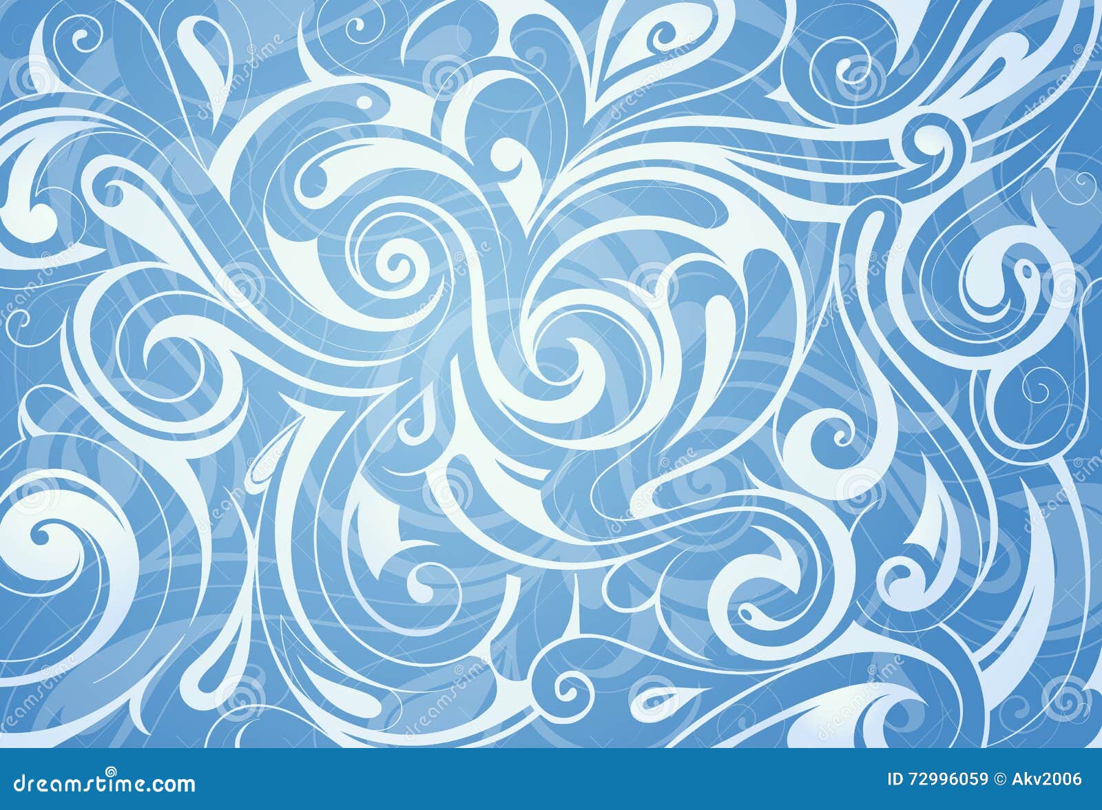 Water swirls ornament stock vector. Illustration of decorative - 72996059