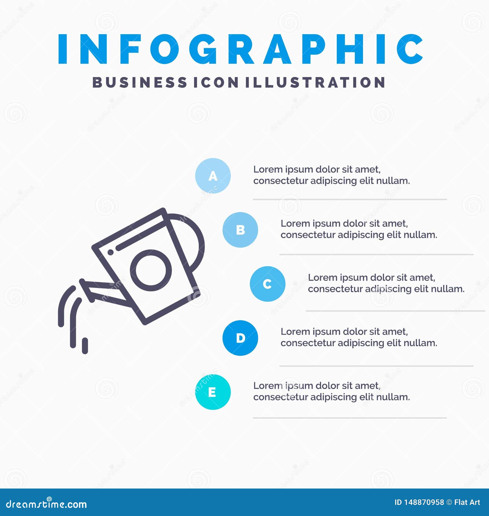 Water Tank, Beverage, Bottle, Tank, Water Line Icon with 5 Steps ...