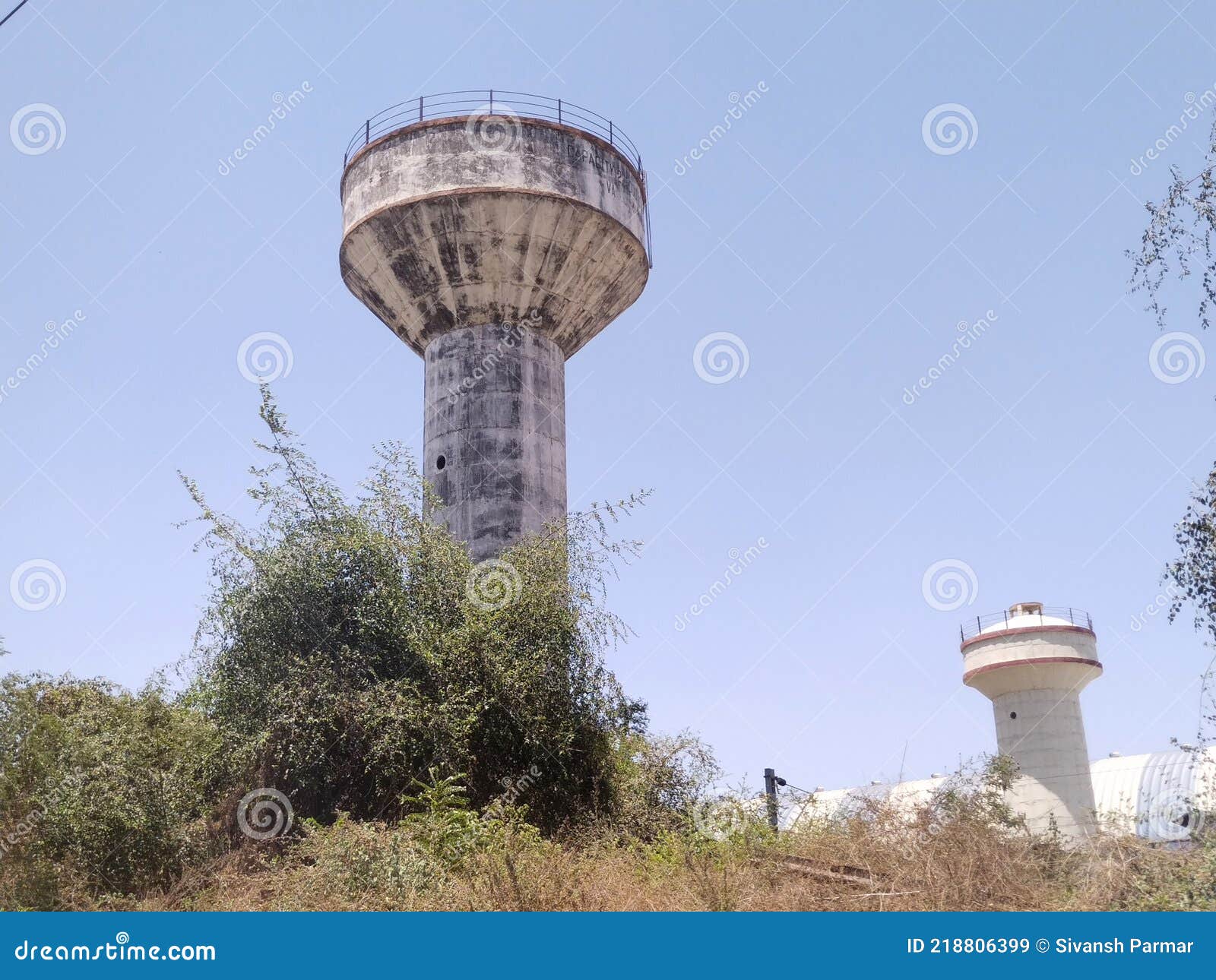 Water tank building stock image. Image of fortification - 218806399
