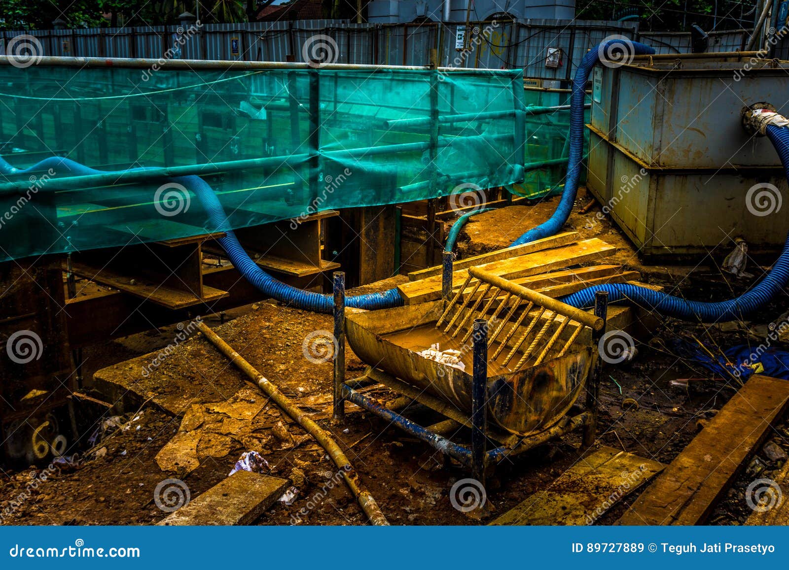 Water Tank and Distribution at Construction Site Photo Taken in Jakarta ...