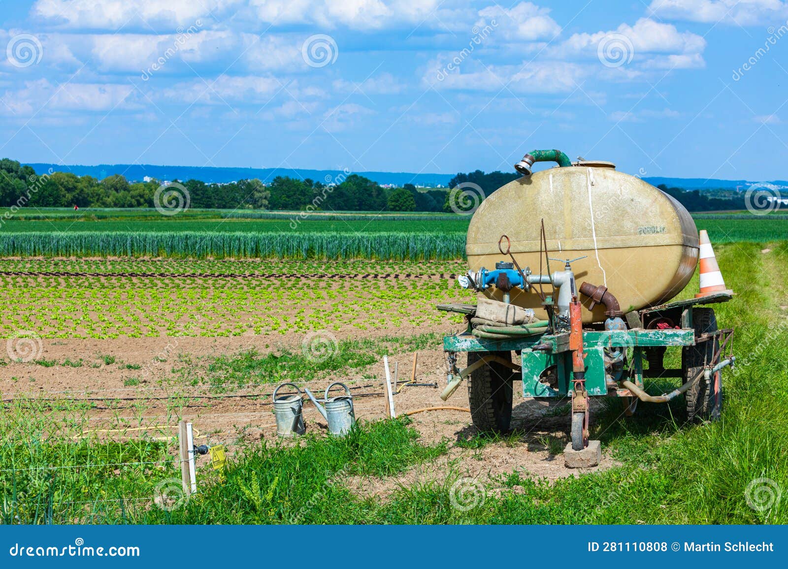 Water Tank on the Fields in the Summer Editorial Stock Photo - Image of ...