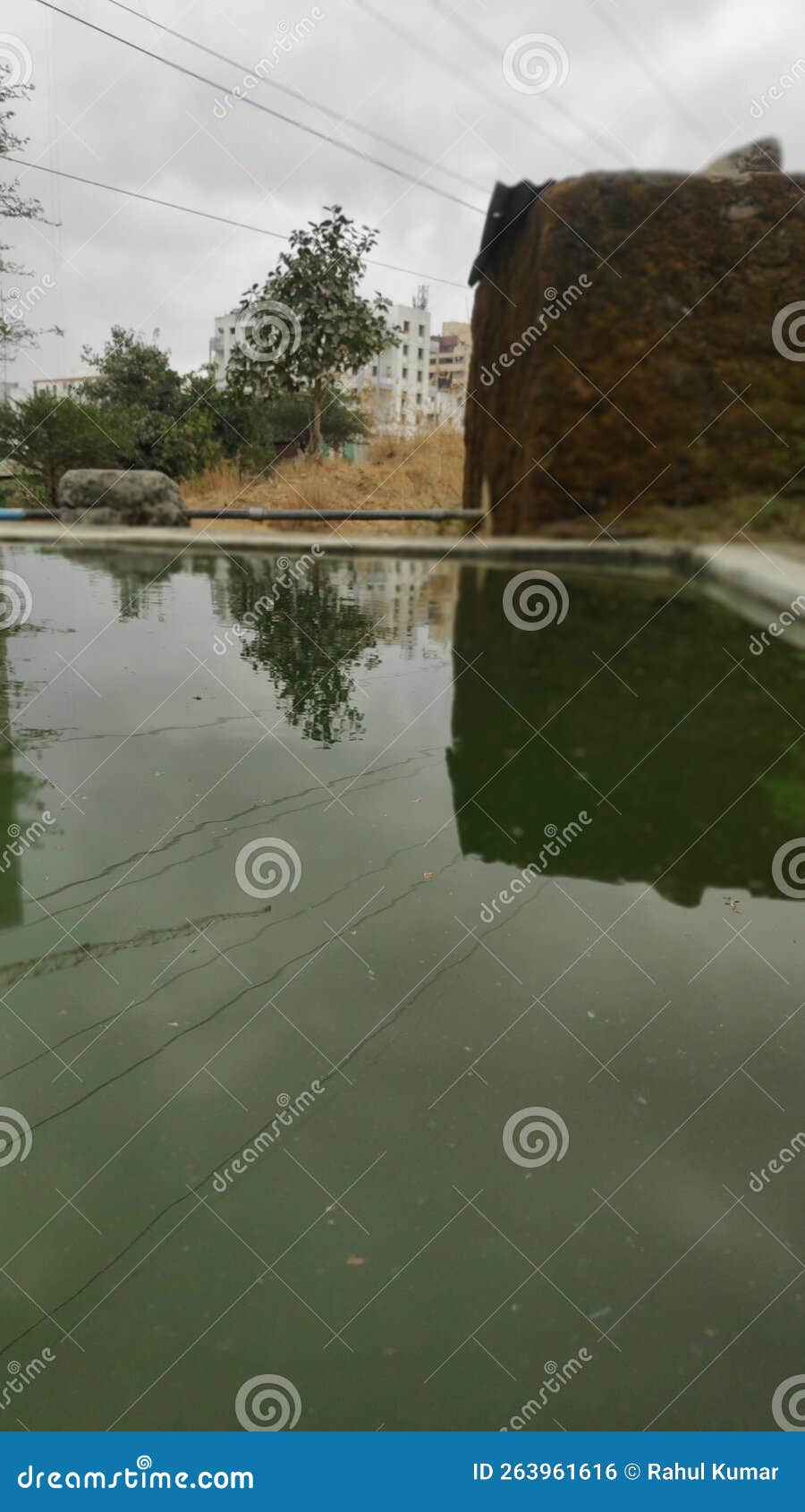Water tank full of water stock photo. Image of looks - 263961616