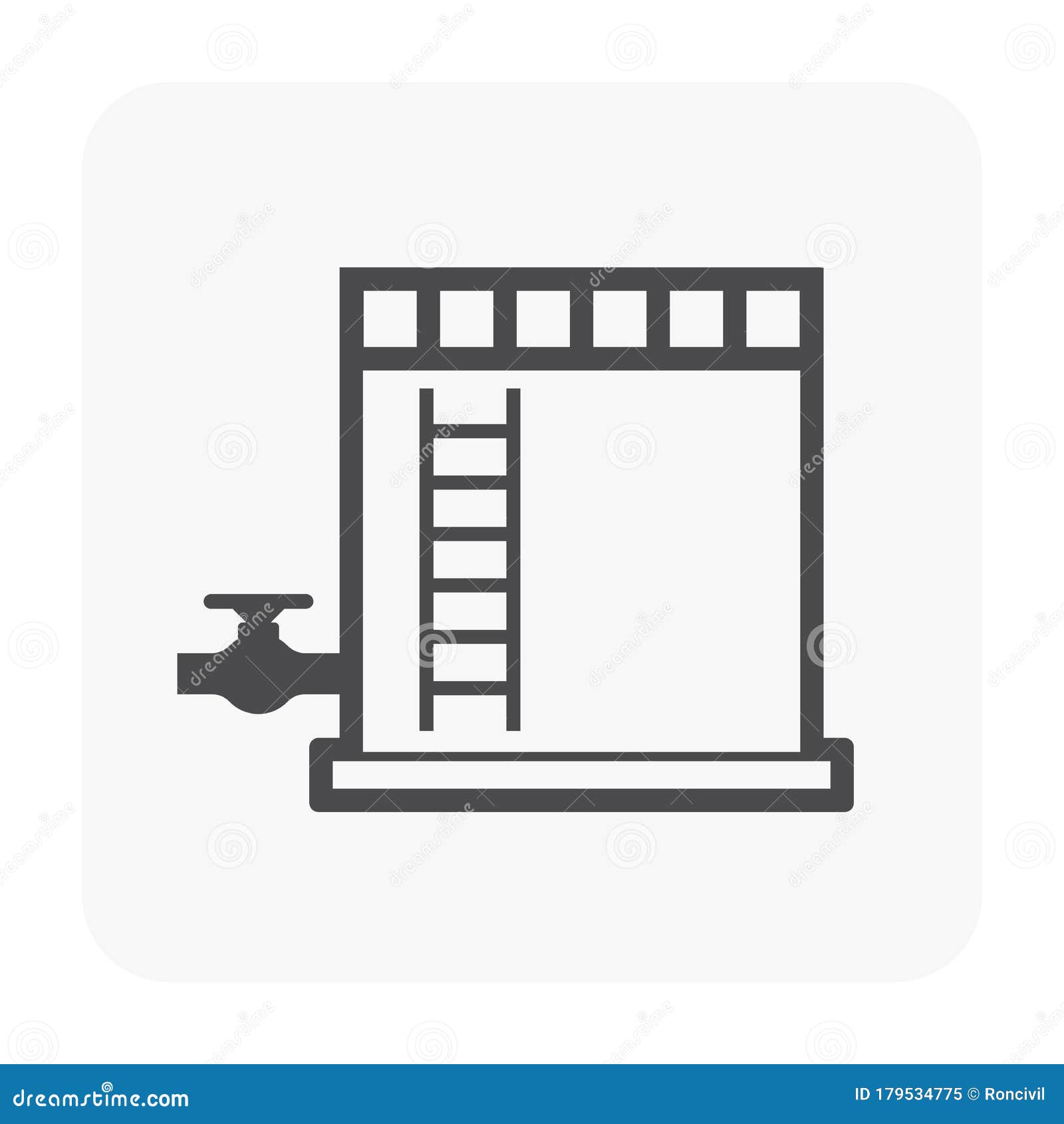 Water tank icon stock vector. Illustration of line, purification ...