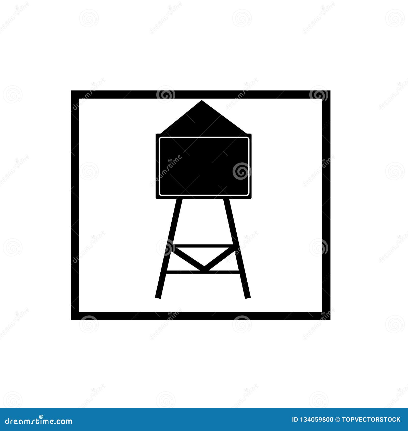 Water Tank Icon Vector Isolated on White Background, Water Tank Sign ...