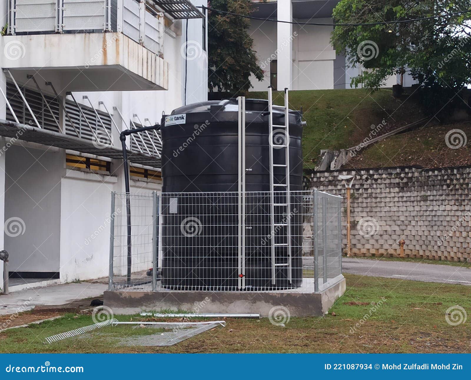 Water Tank for 5 Storey Building Stock Photo - Image of tank, water ...