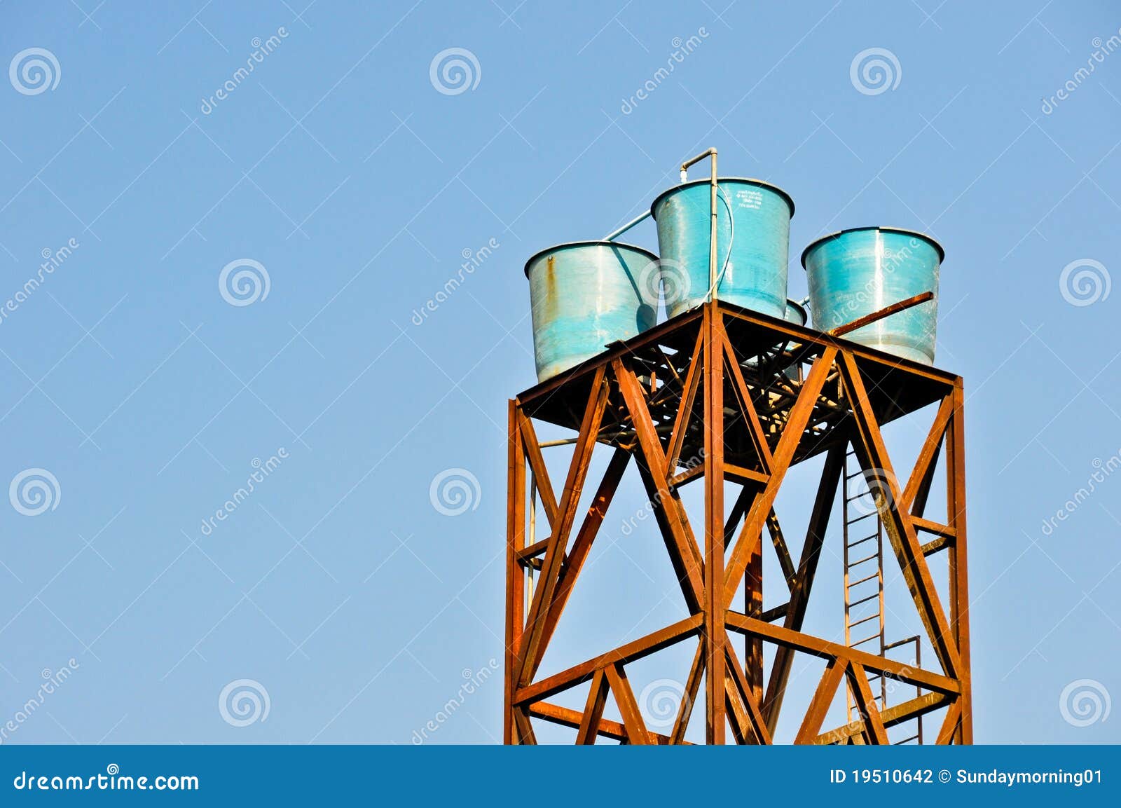 Water Tank Tower stock photo. Image of concept, block - 19510642