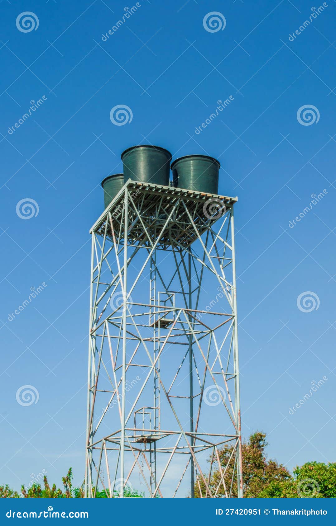 Water tank tower stock image. Image of tank, pipe, domestic - 27420951