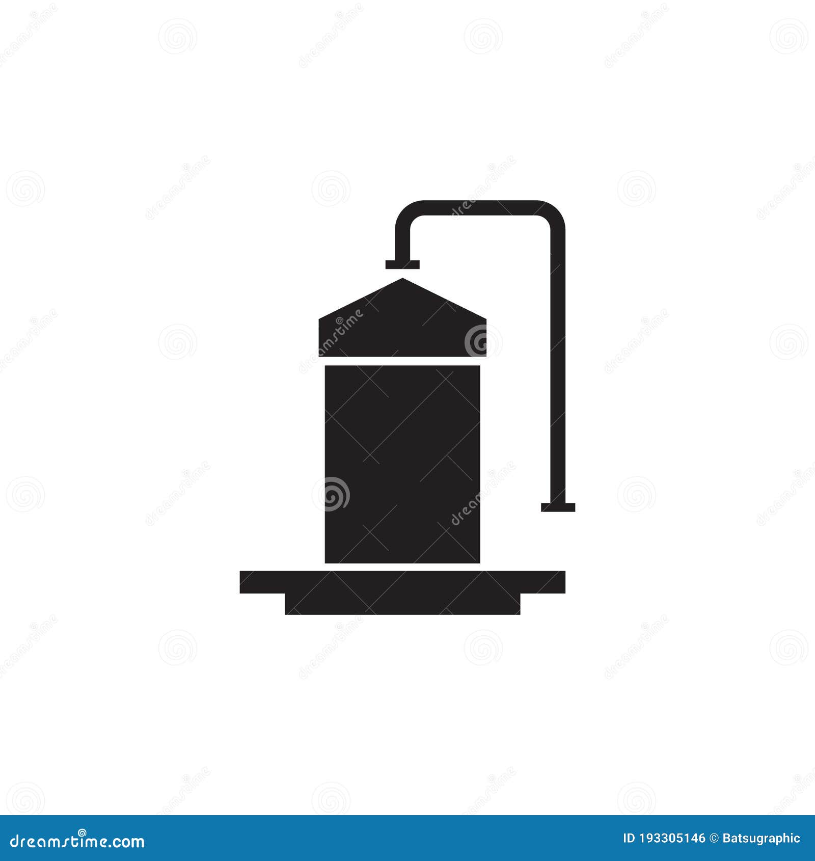 Water Tank Vector Icon Logo Design Stock Vector - Illustration of ...