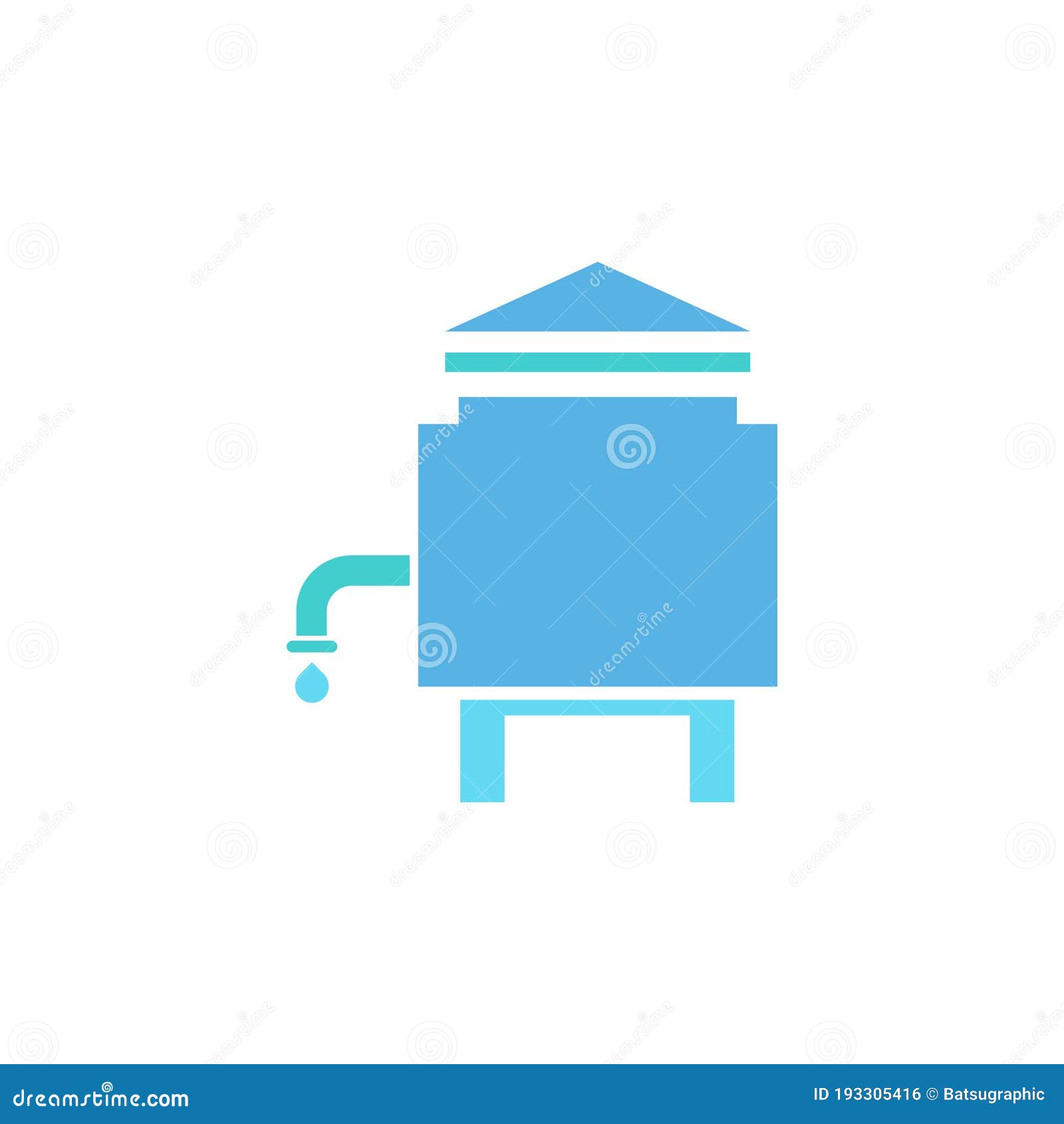 Water Tank Vector Icon Logo Design Stock Vector - Illustration of house ...