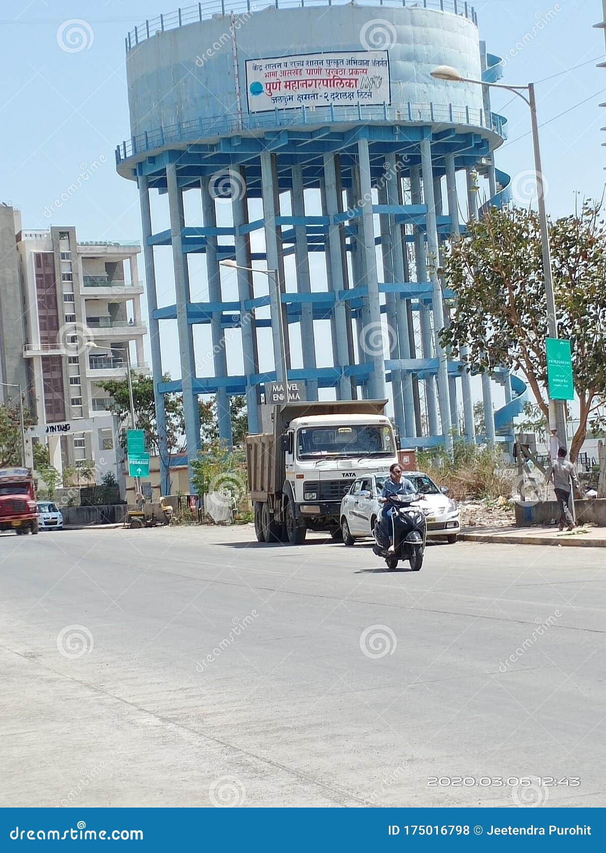 Water tank editorial stock photo. Image of view, city - 175016798