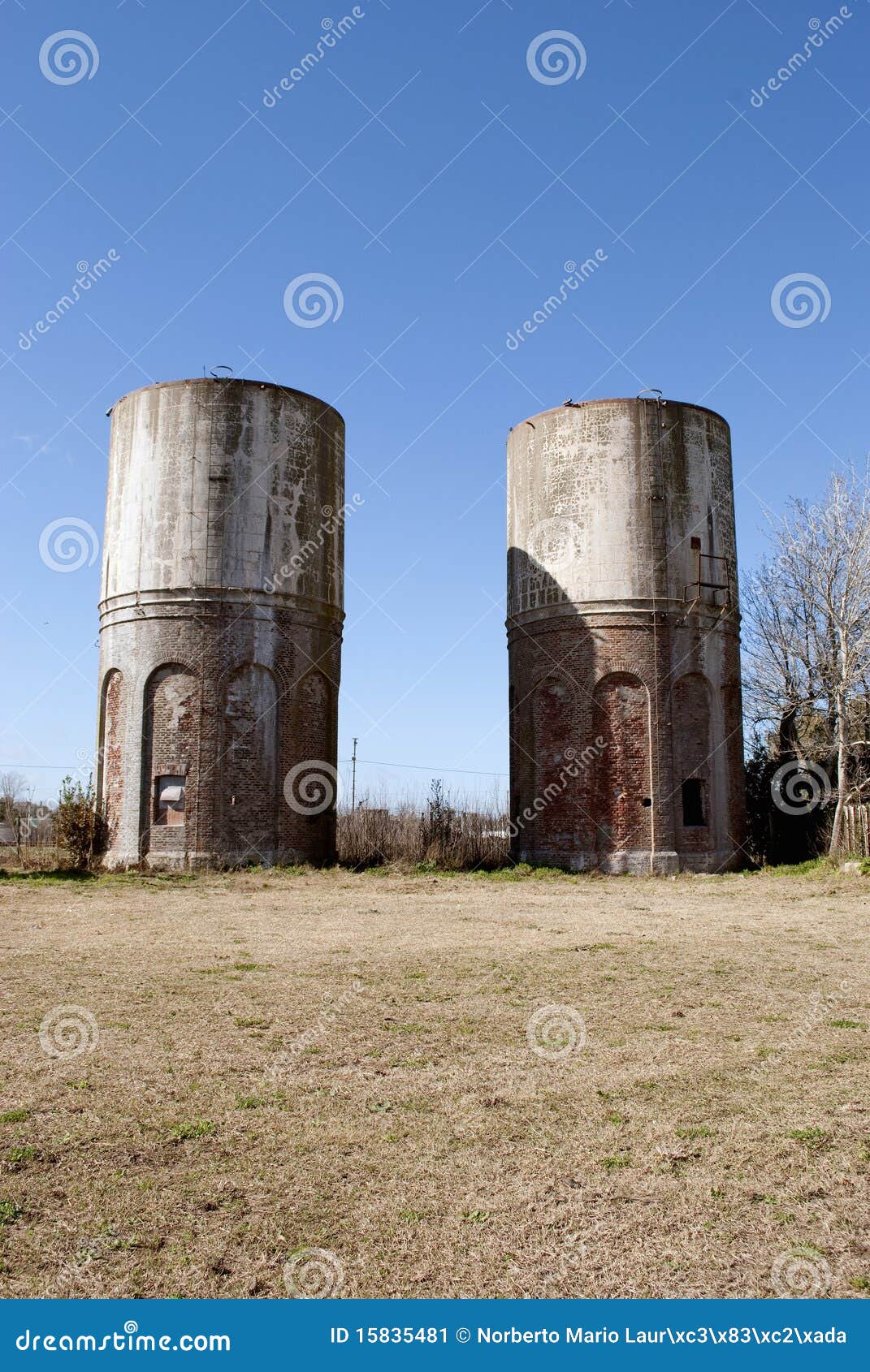 Old Water Tanks Are Installed Outside The Building. Royalty-Free Stock ...