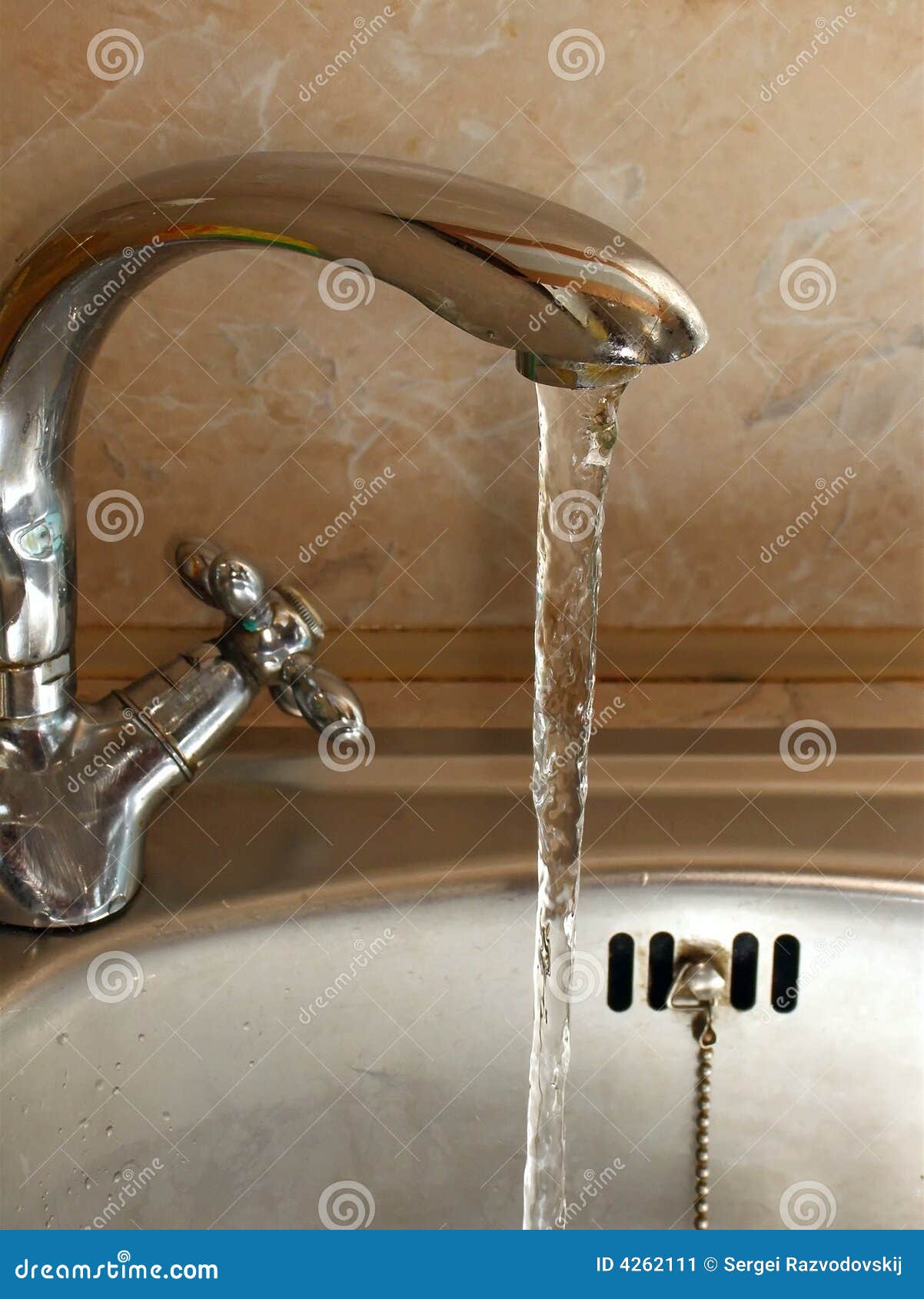 Water tap stock image. Image of faucet, gush, kitchen - 4262111