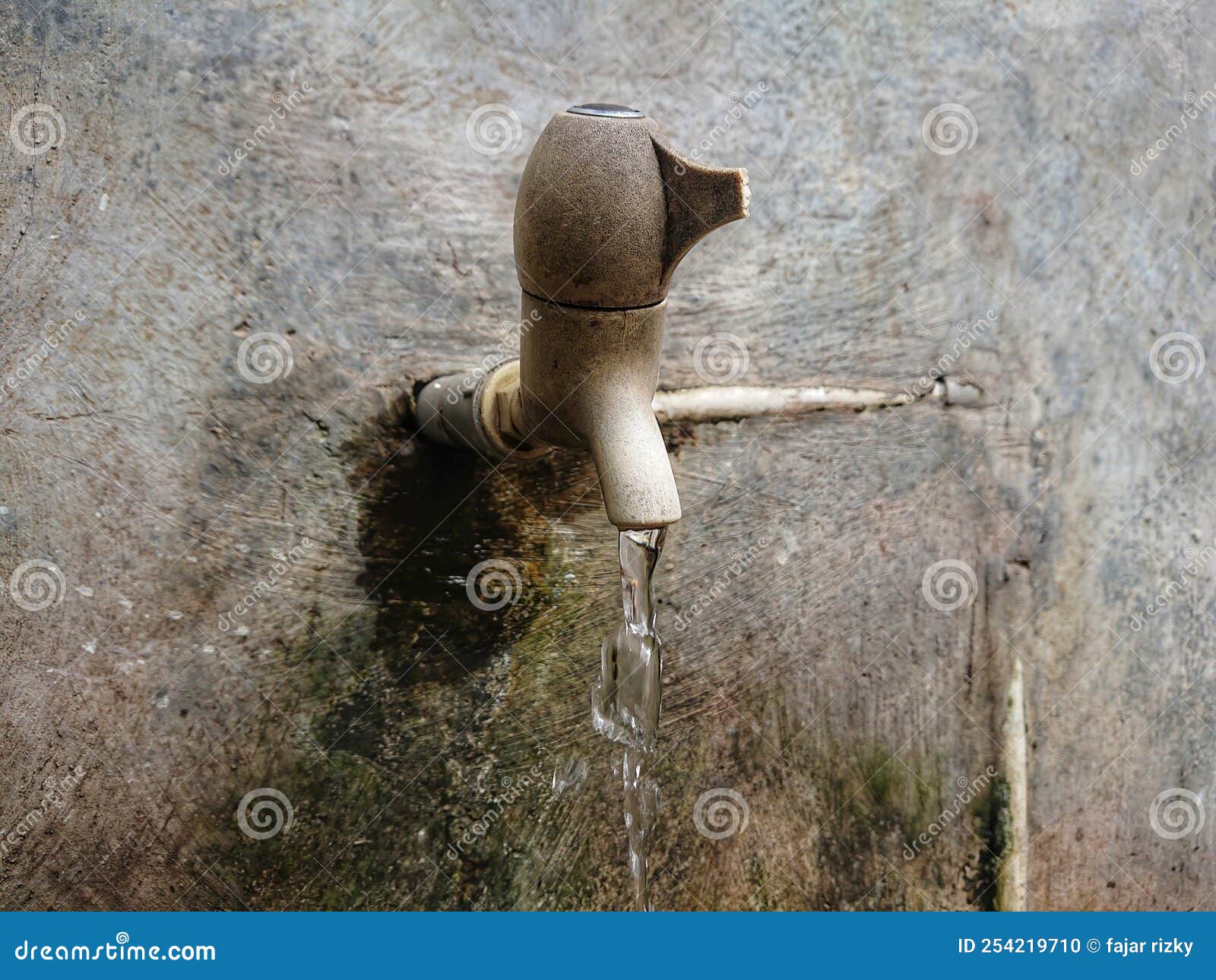 Water tap stock photo. Image of drain, faucet, broken - 254219710