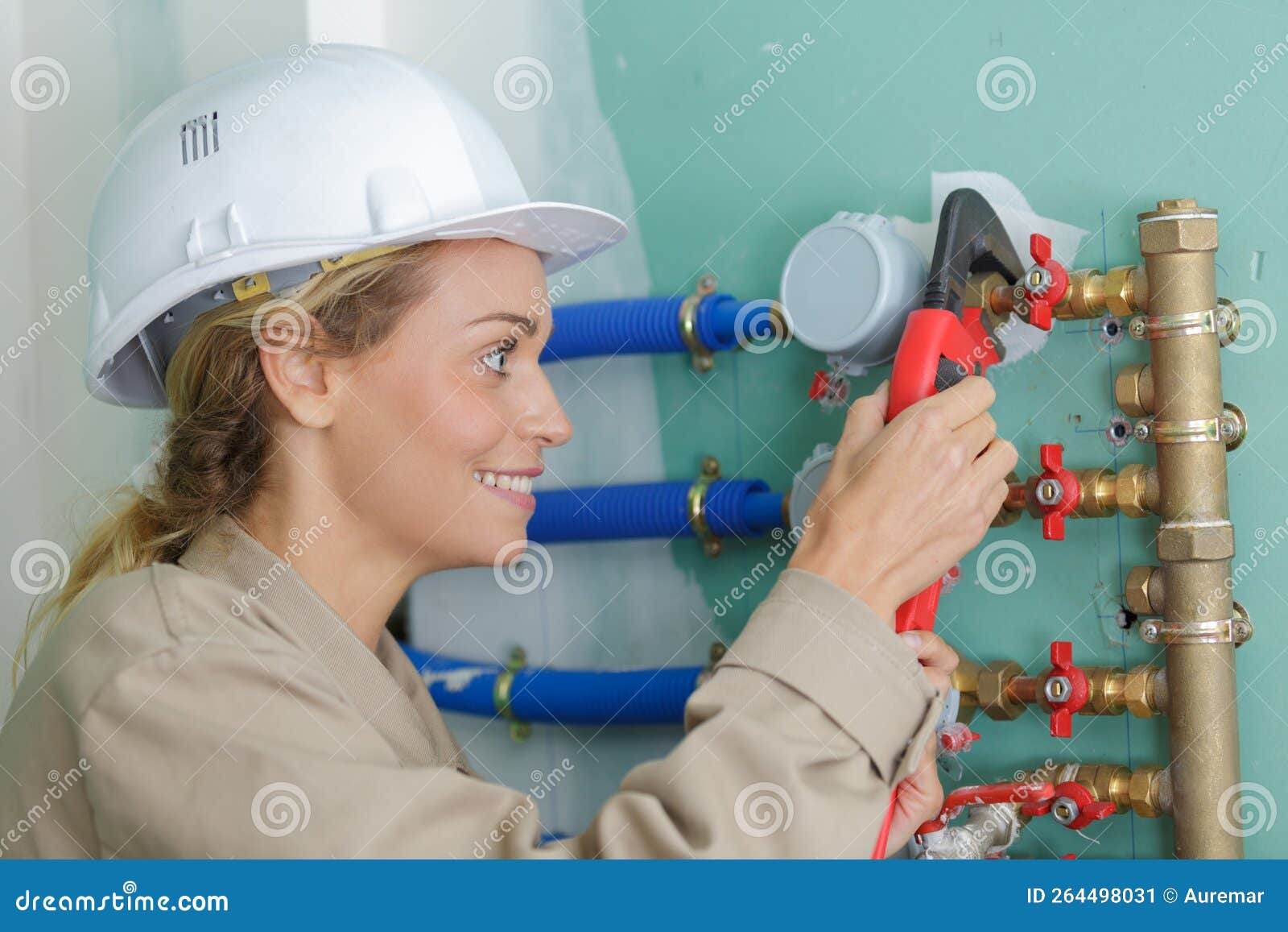 Water Tap Connected Meter for Consumption Measuring Water Stock Image ...