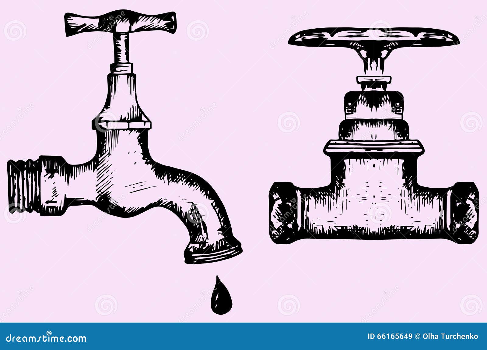 Water tap stock vector. Illustration of draw, doodle - 66165649