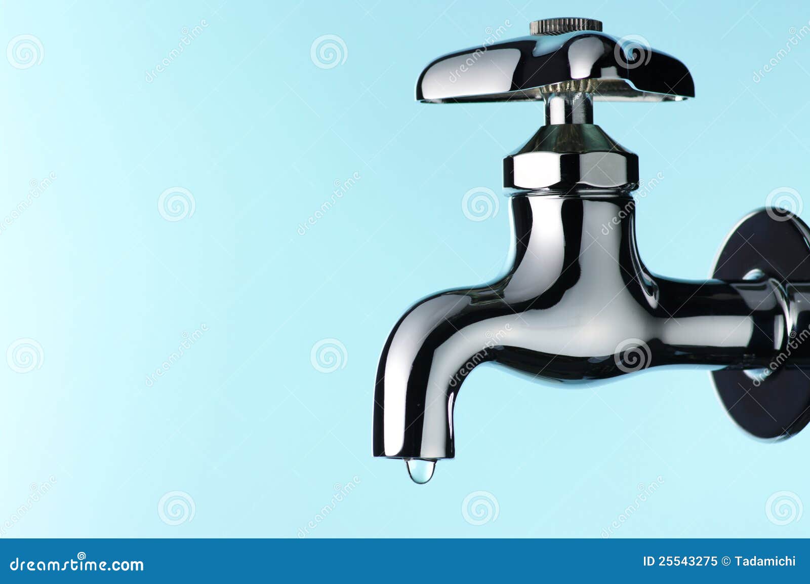Water Tap with Drop.(horizontal) Stock Image - Image of watery ...