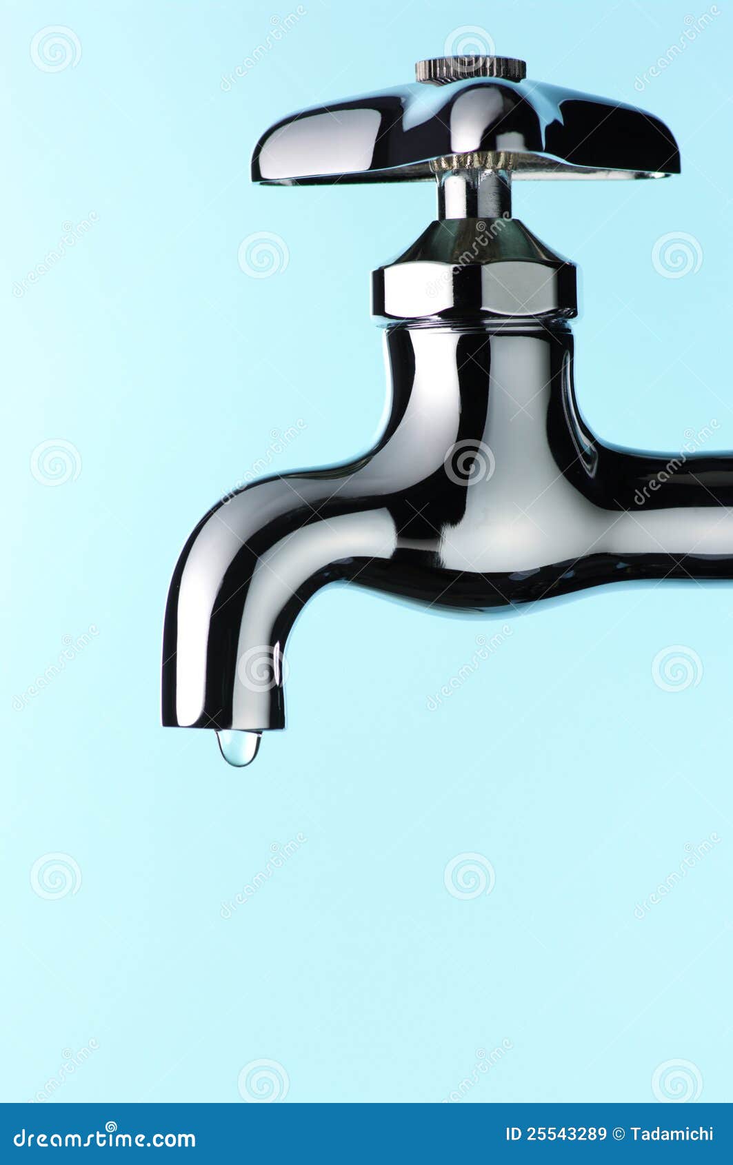Water Tap with Drop.(vertical) Stock Image - Image of space, copy: 25543289