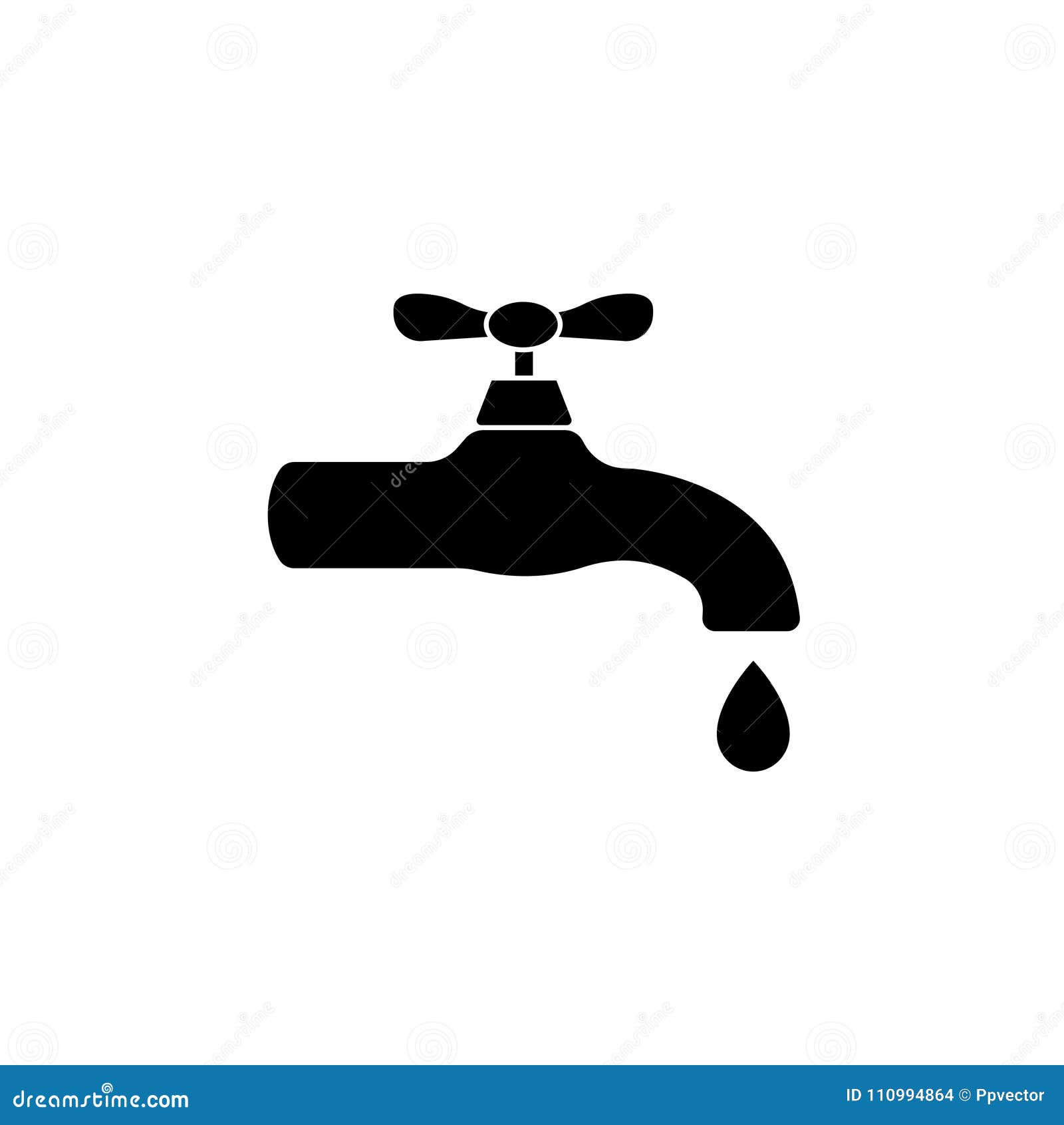 Water tap icon symbol stock illustration. Illustration of economize ...