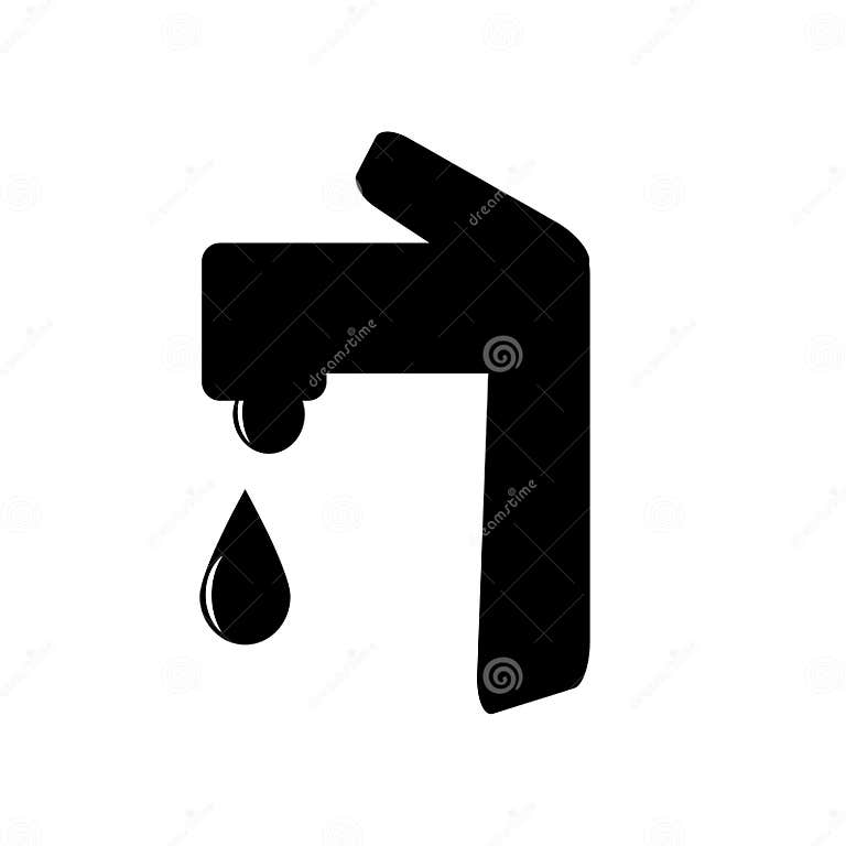 Water Tap Icon Vector Sign And Symbol Isolated On White Background