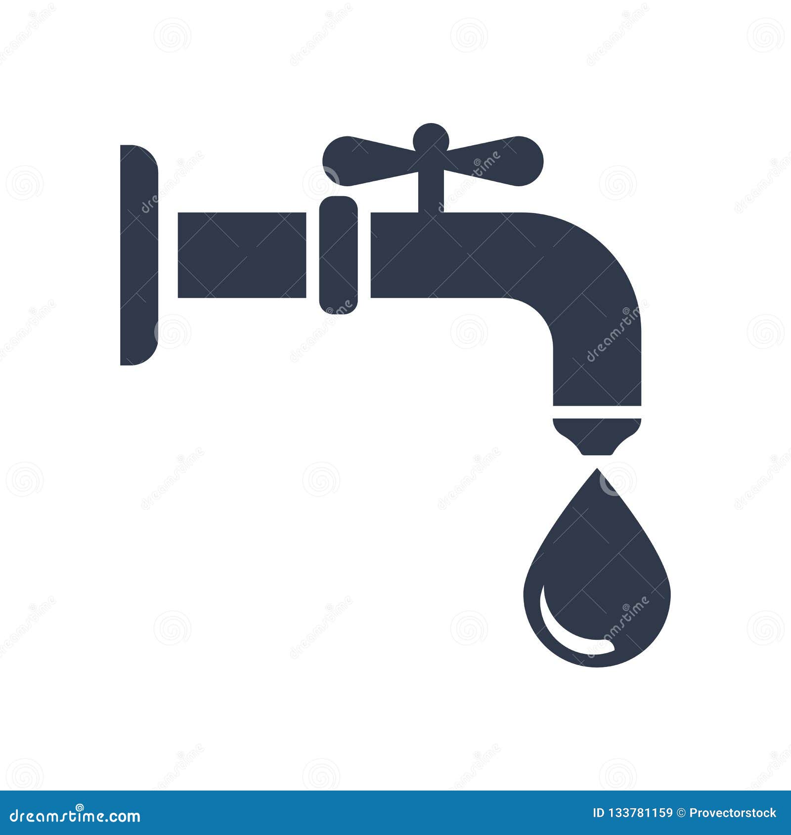 Water Tap Icon Vector Sign And Symbol Isolated On White Background
