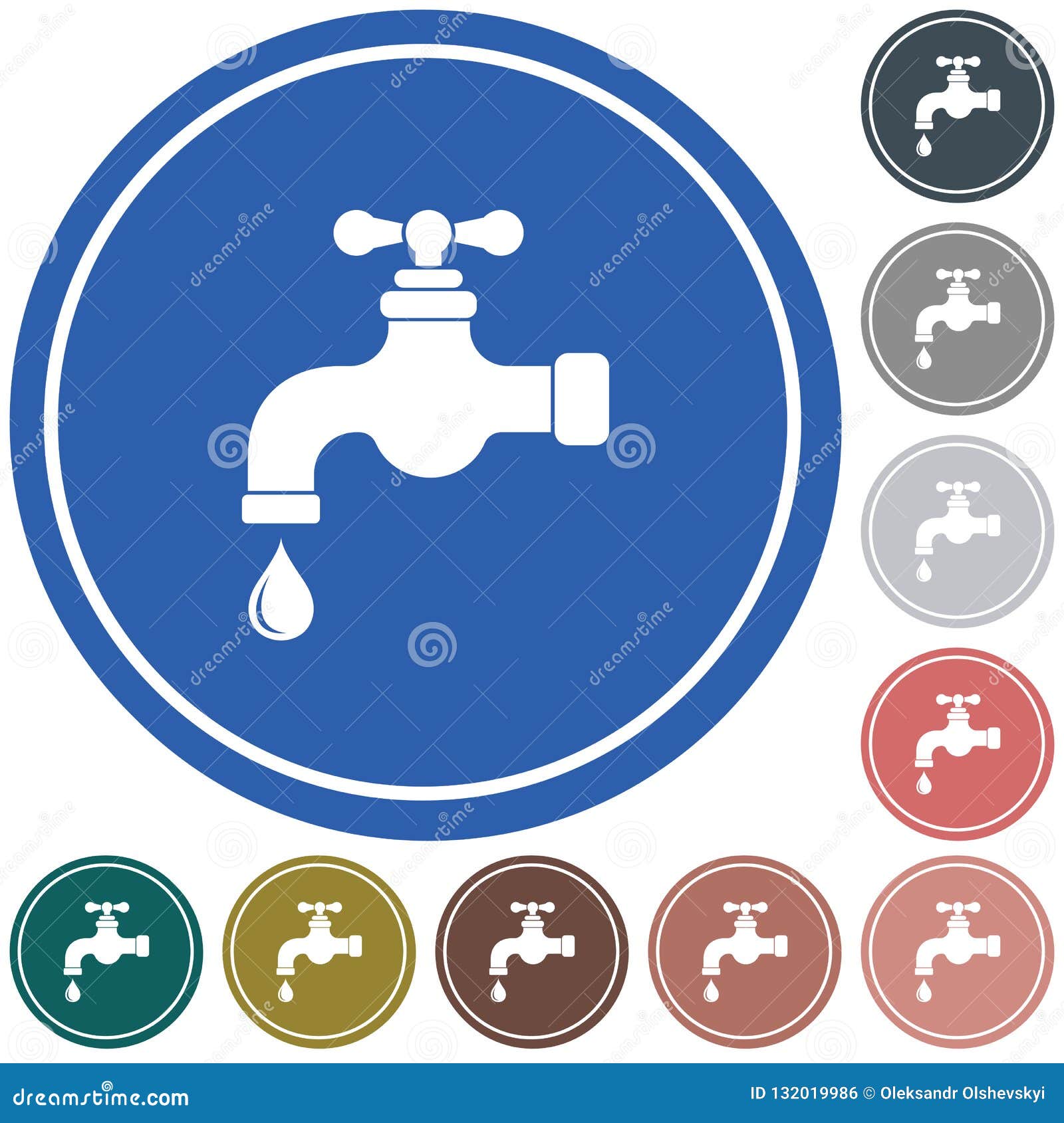 Water tap icon stock vector. Illustration of obsolete - 132019986