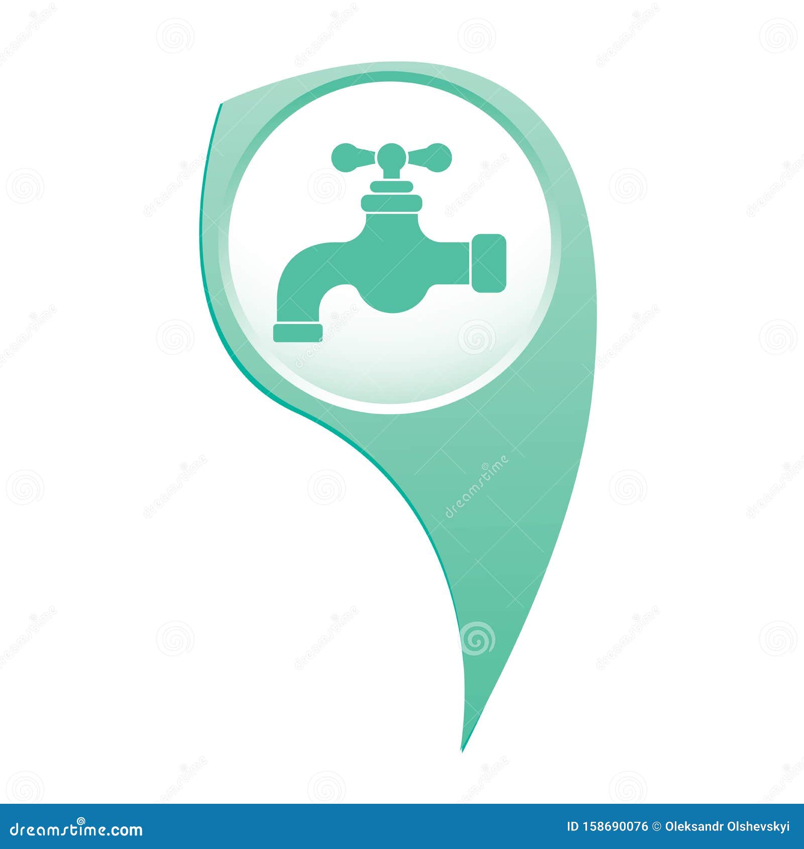 Water tap icon stock vector. Illustration of emblem - 158690076