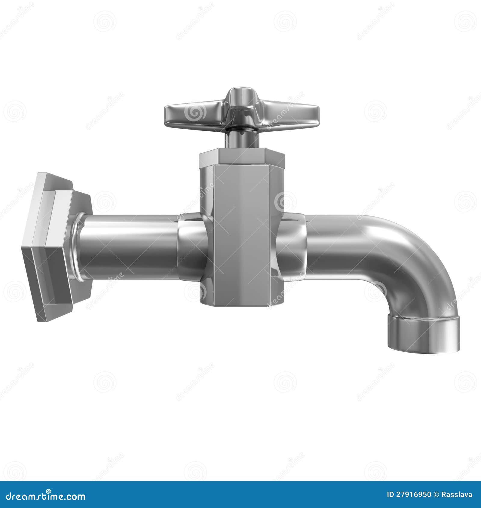 Water Tap Isolated on White Background Stock Illustration ...