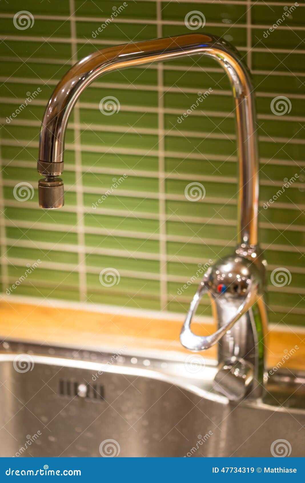 Water tap in kitchen stock image. Image of faucet, metal - 47734319