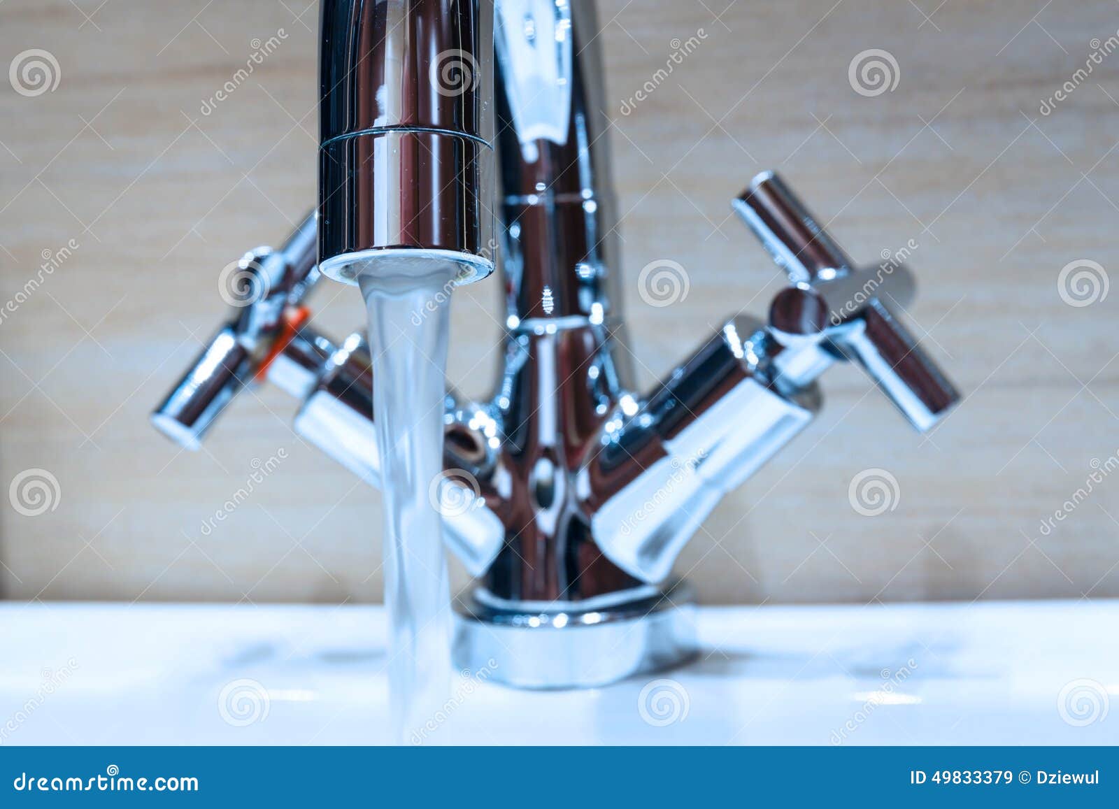 Water Tap with Modern Design Stock Image - Image of closeup, chrome ...