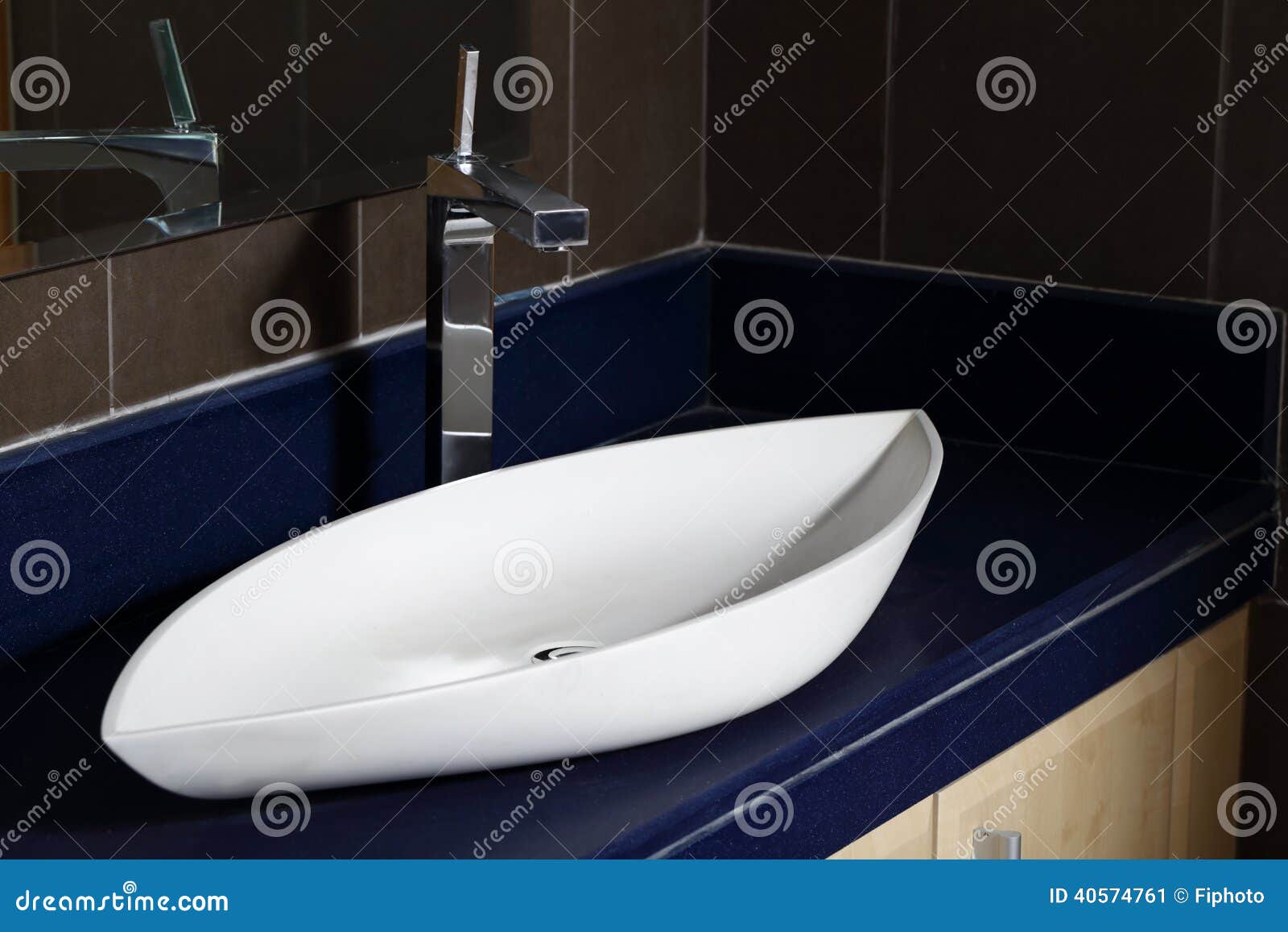 Water Tap in Modern Interior Stock Image - Image of design, marble ...