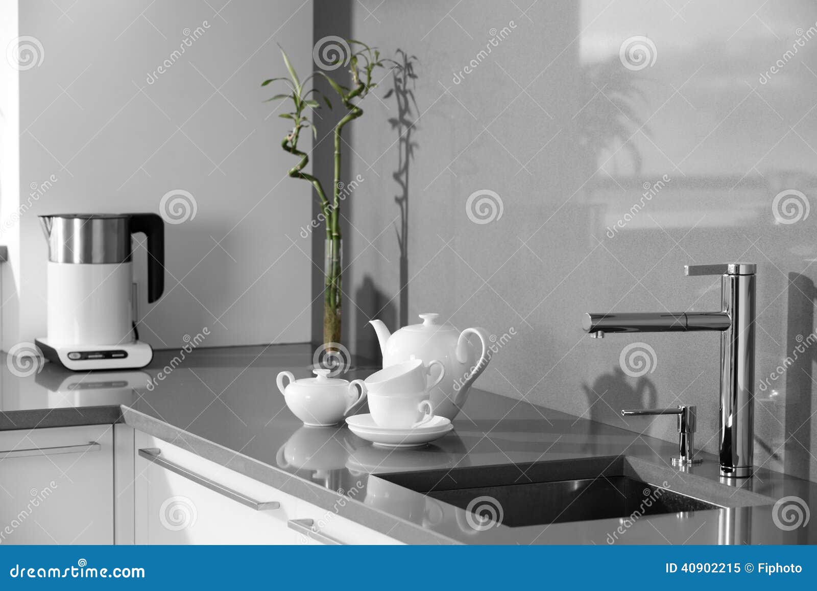 Water Tap in Modern Interior Stock Image - Image of clean, silver: 40902215