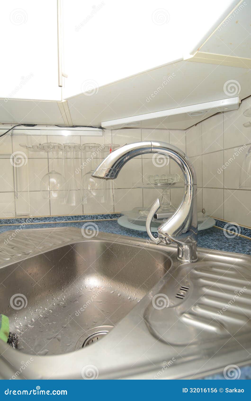 Water tap stock photo. Image of detail, glass, silver - 32016156