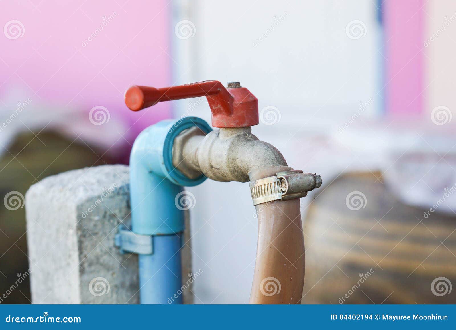 Water tap with rubber tube stock photo. Image of home - 84402194